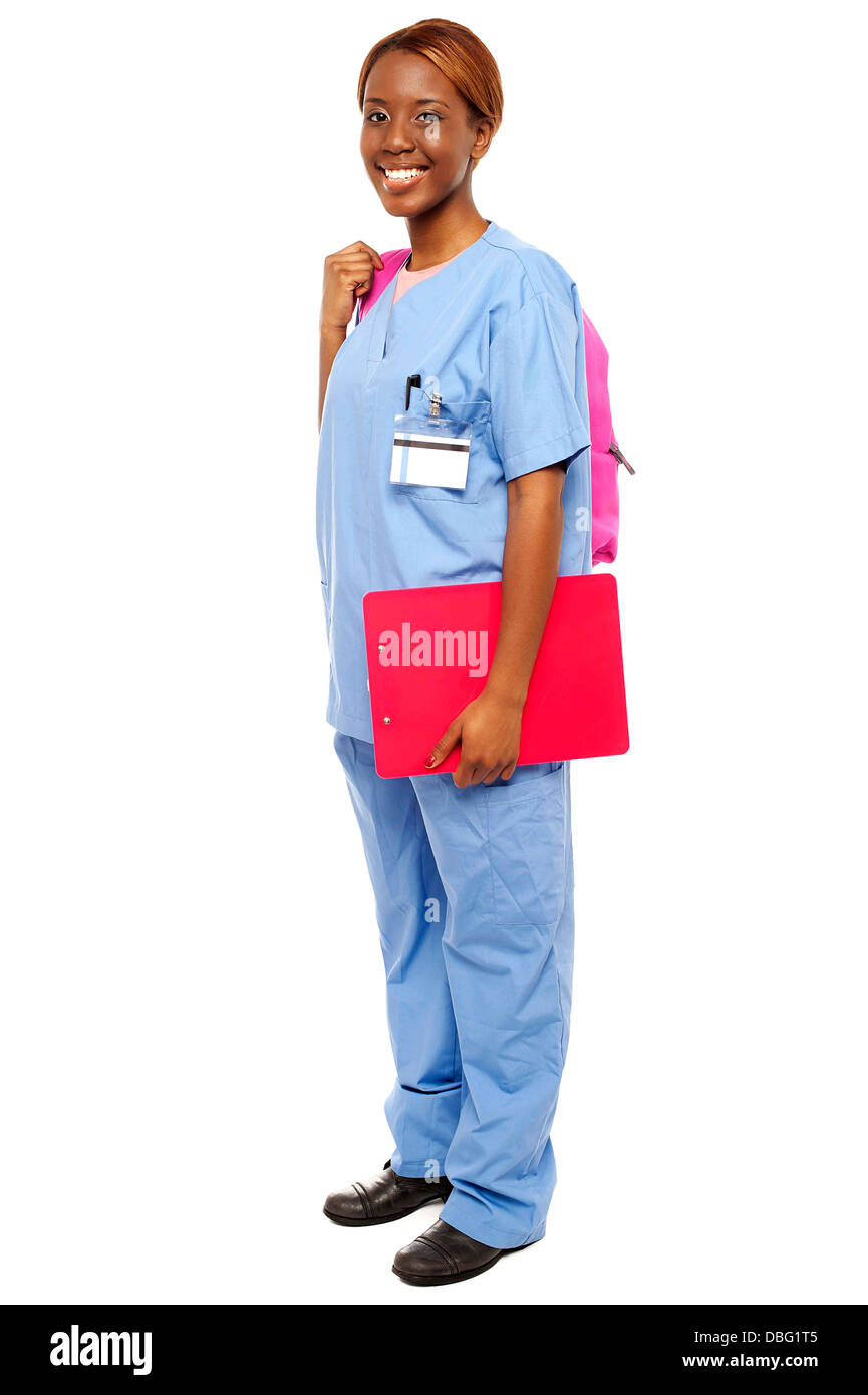 Junior female doctor under training Stock Photo - Alamy