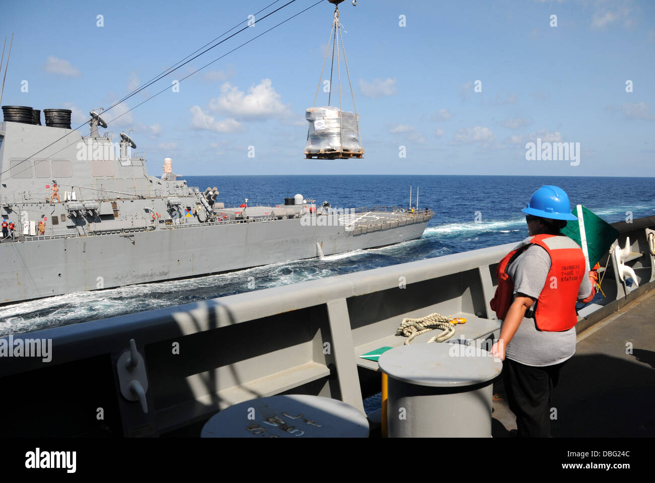 A Merchant Mariner assigned to the Lewis and Clark-class dry cargo ship ...