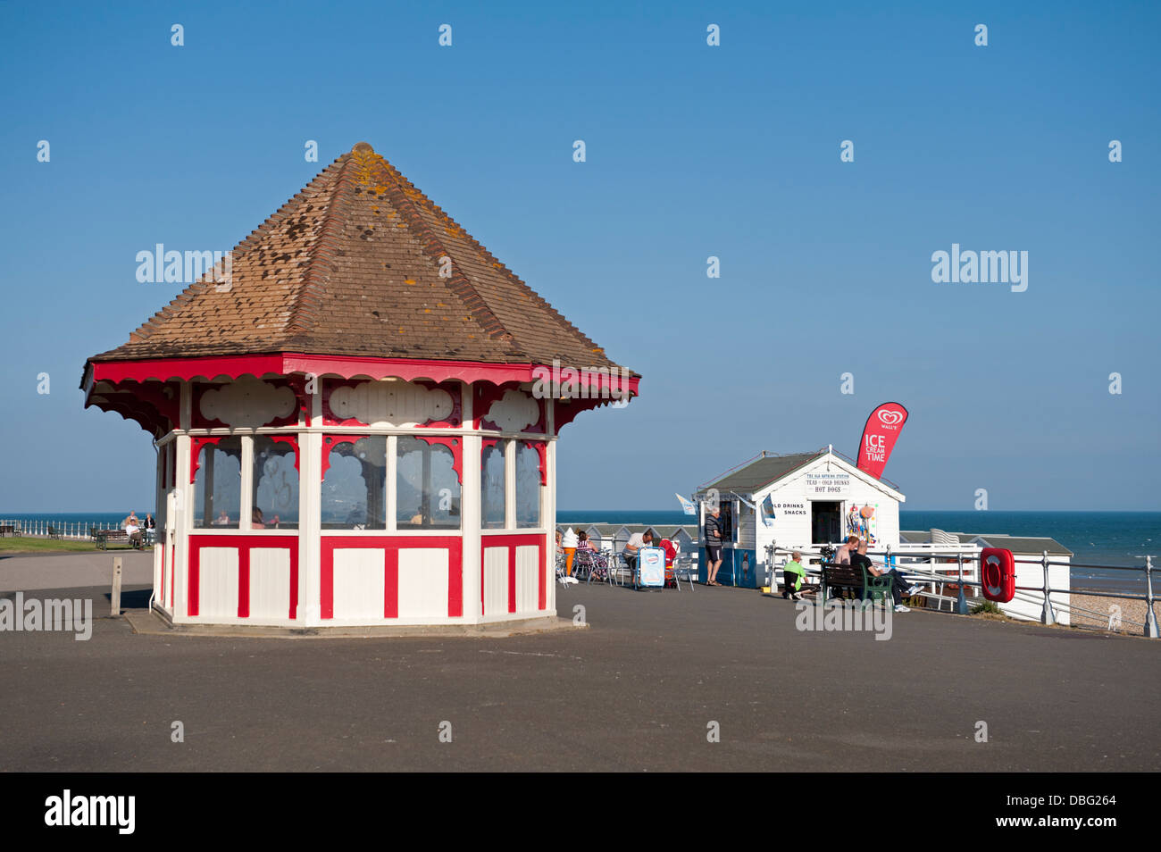 Bexhill promenade and beachside cafe, UK Stock Photo - Alamy