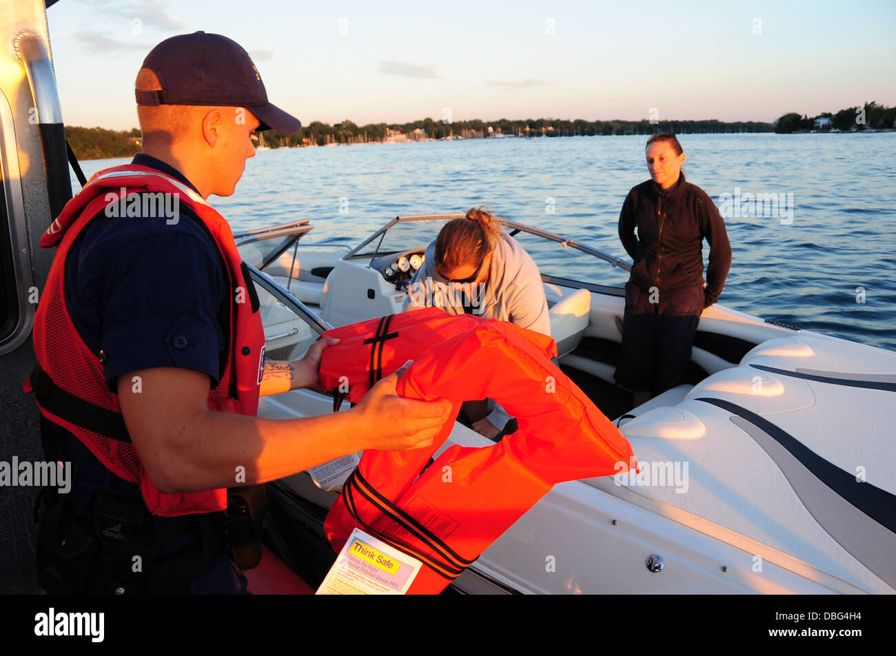 Fireman Jared Lawhead, a boarding teammember from Coast Guard Station ...