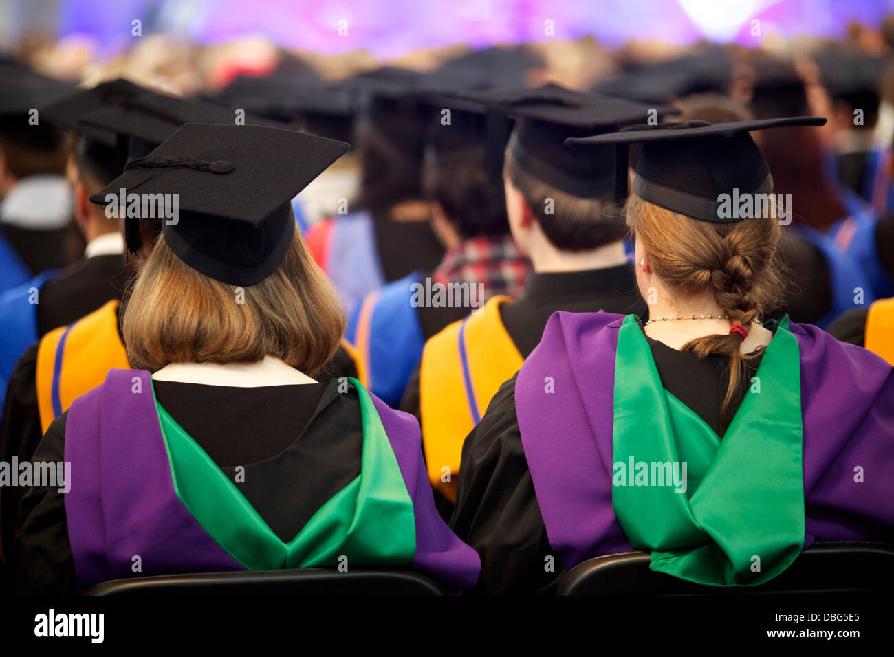 rear view of graduating students at University Stock Photo - Alamy