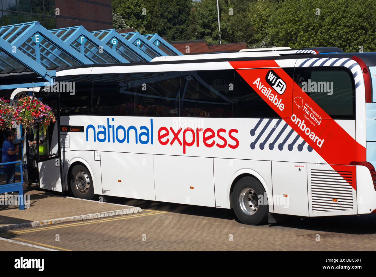 National Express coach at Bournemouth Coach Station in July Stock Photo ...