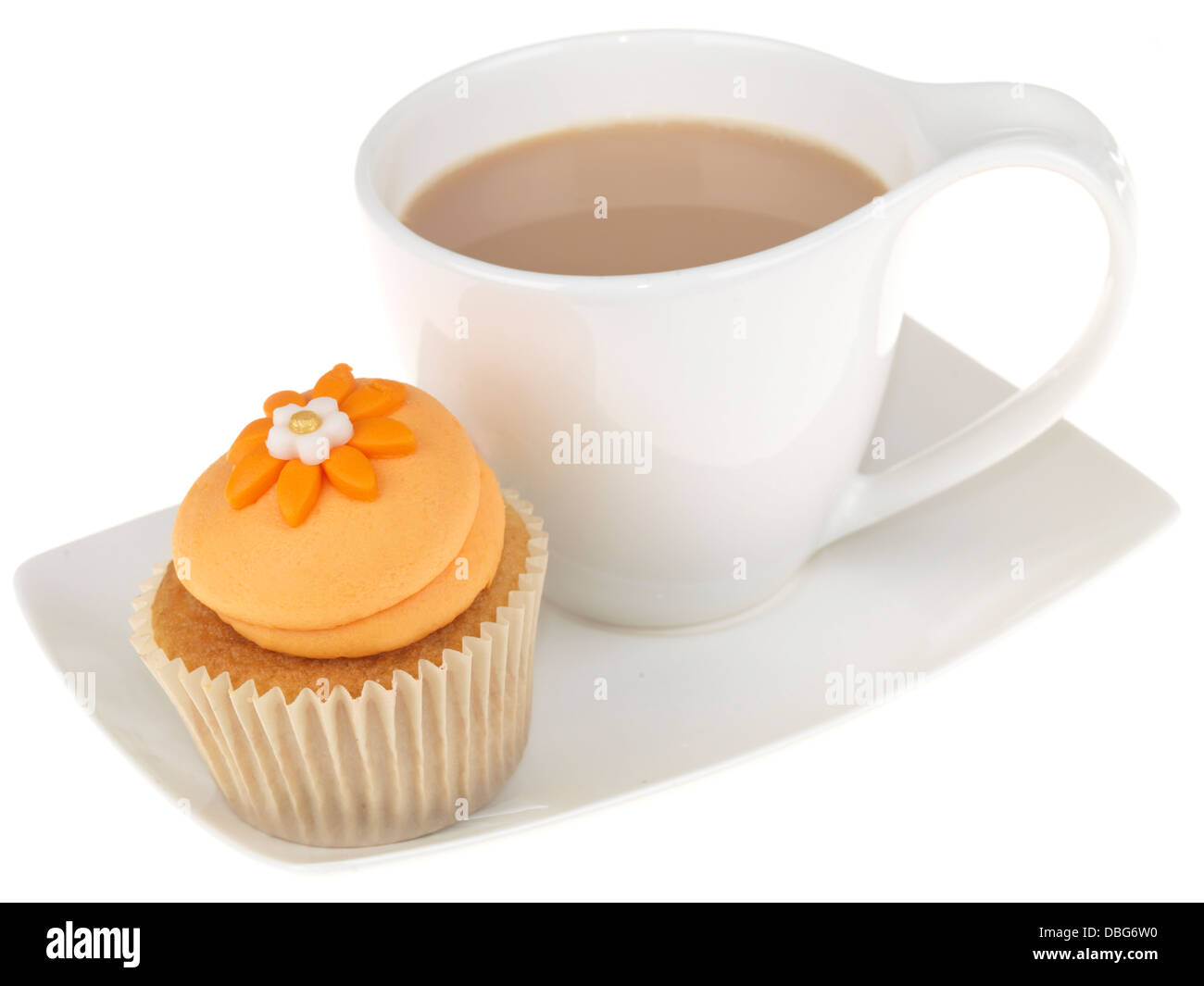 Iced sponge cake, tea Cut Out Stock Images & Pictures - Alamy