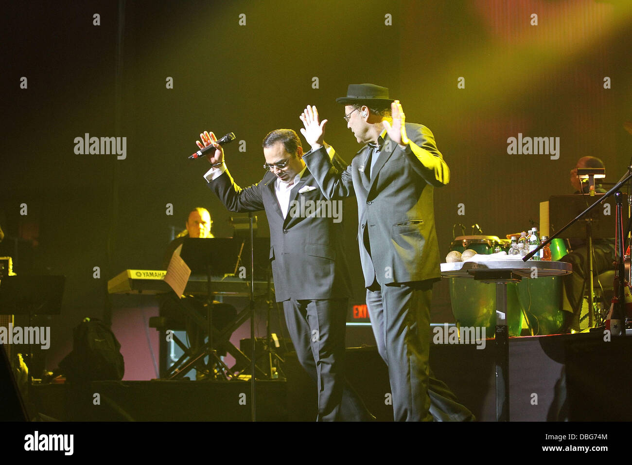Gilberto Santa Rosa and Ruben Blades performing at the James L. Knight ...