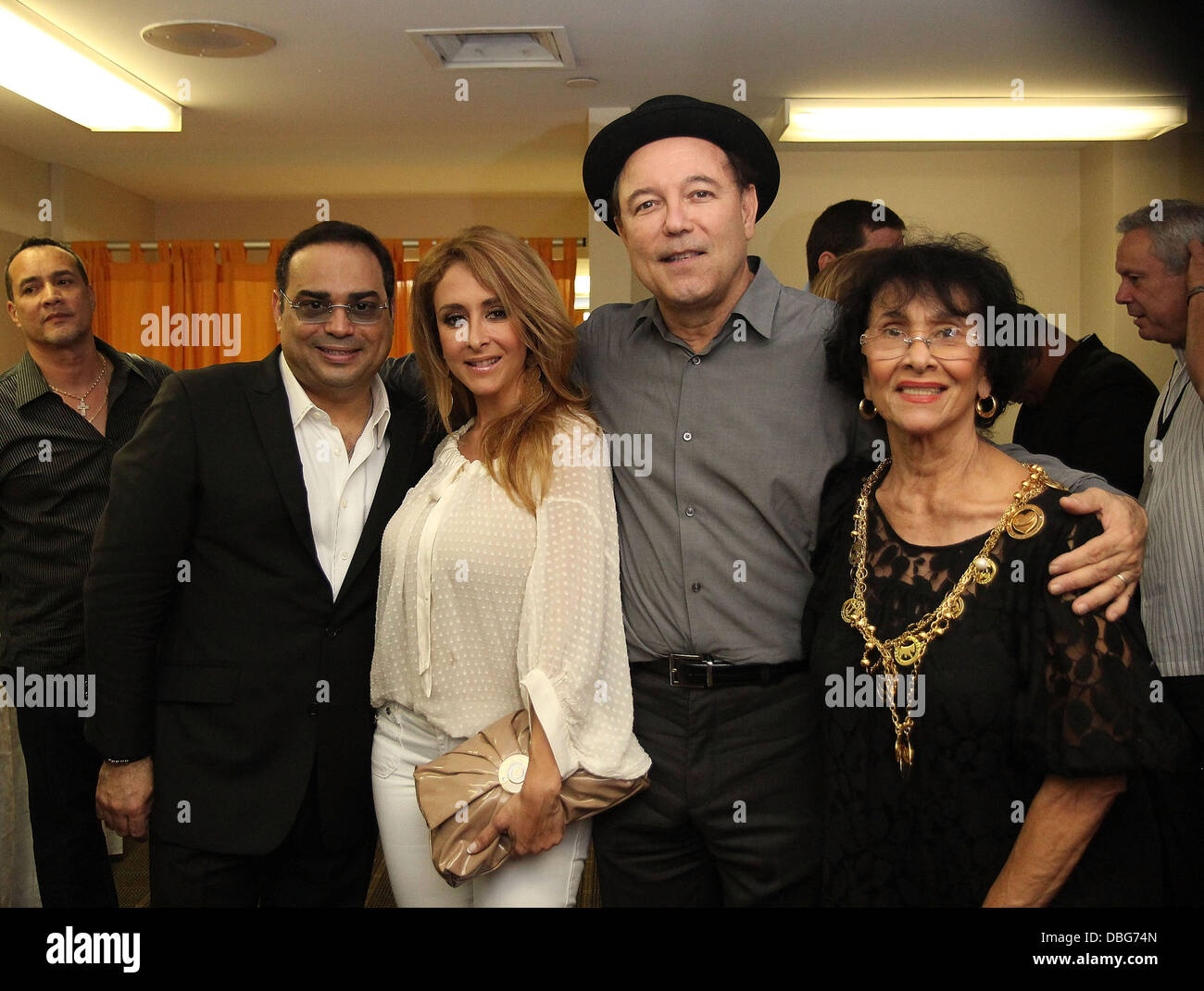 Gilberto Santa Rosa, Cristian Solis, Ruben Blades and guest backstage ...