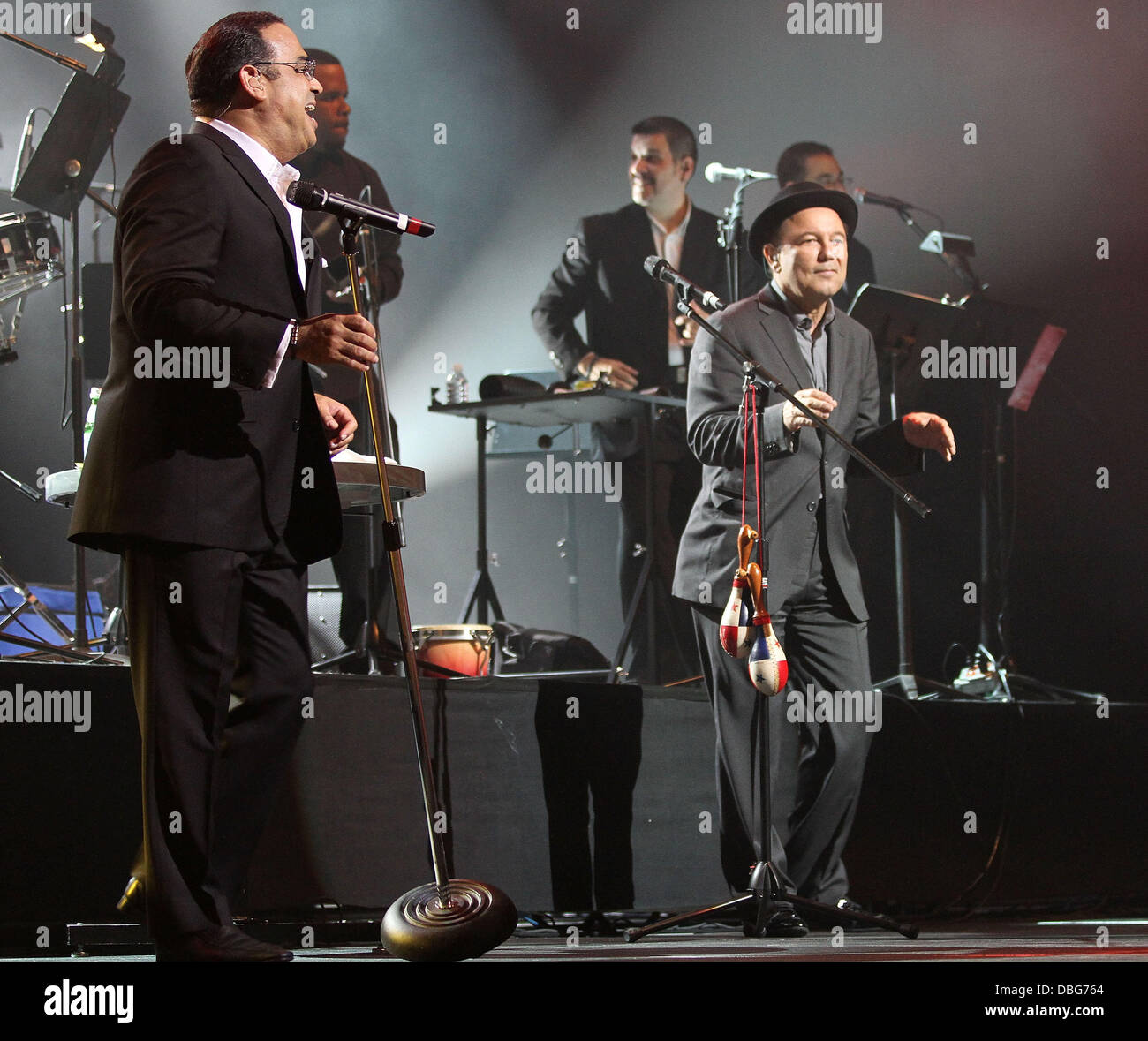 Gilberto Santa Rosa and Ruben Blades performing at the James L. Knight ...