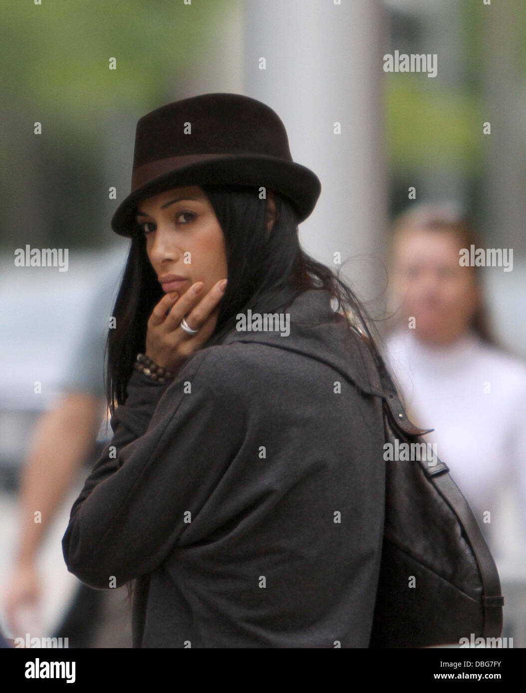 Nicole Scherzinger Celebrities outside Bouchon Bistro in Beverly Hills Beverly Hills, California ...