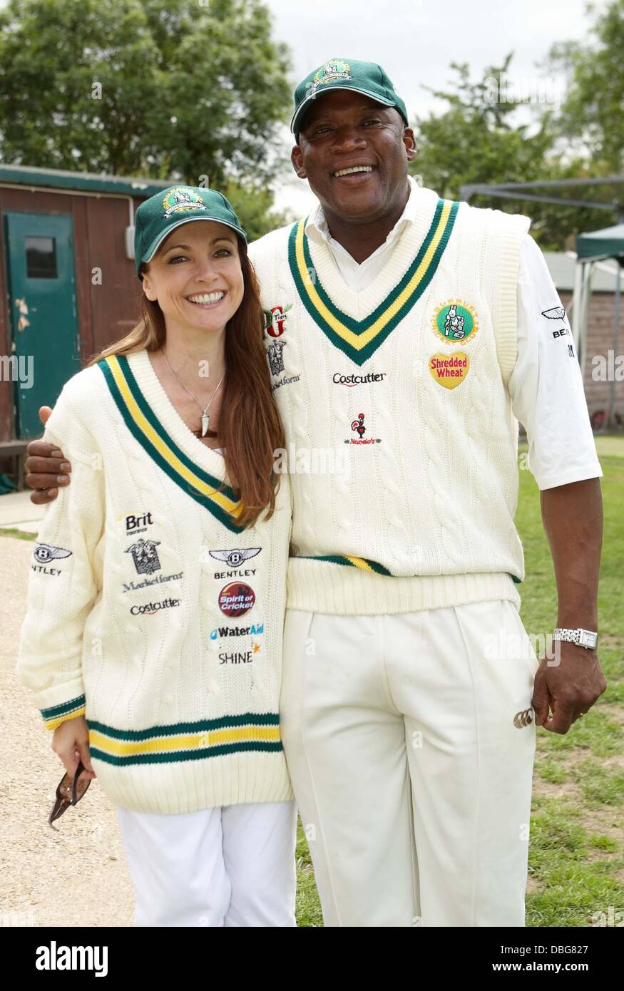 Emma Samms with Devon Malcolm Bunbury Celebrity Charity Cricket Match ...