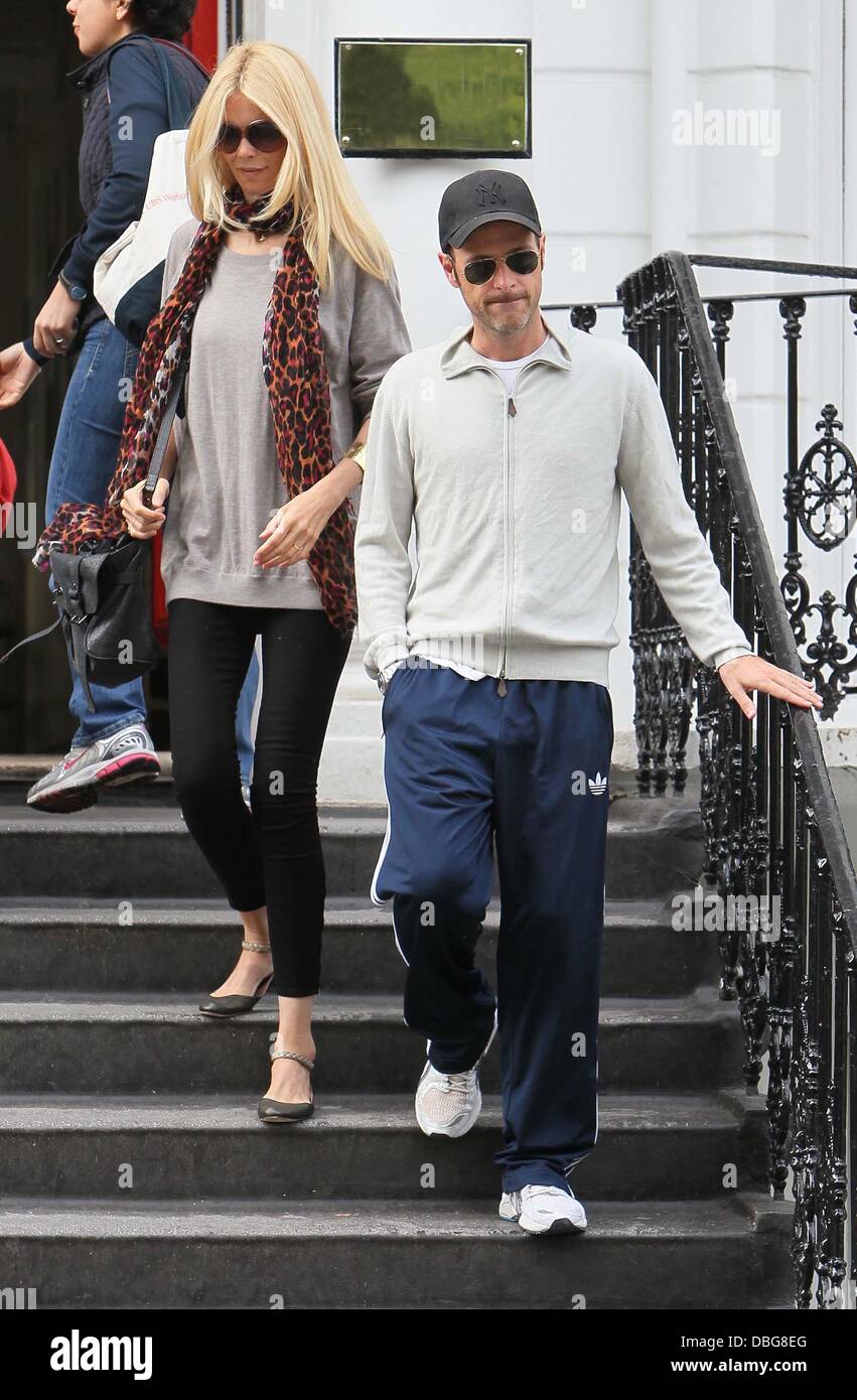 Claudia Schiffer and Matthew Vaughn after dropping their children off ...