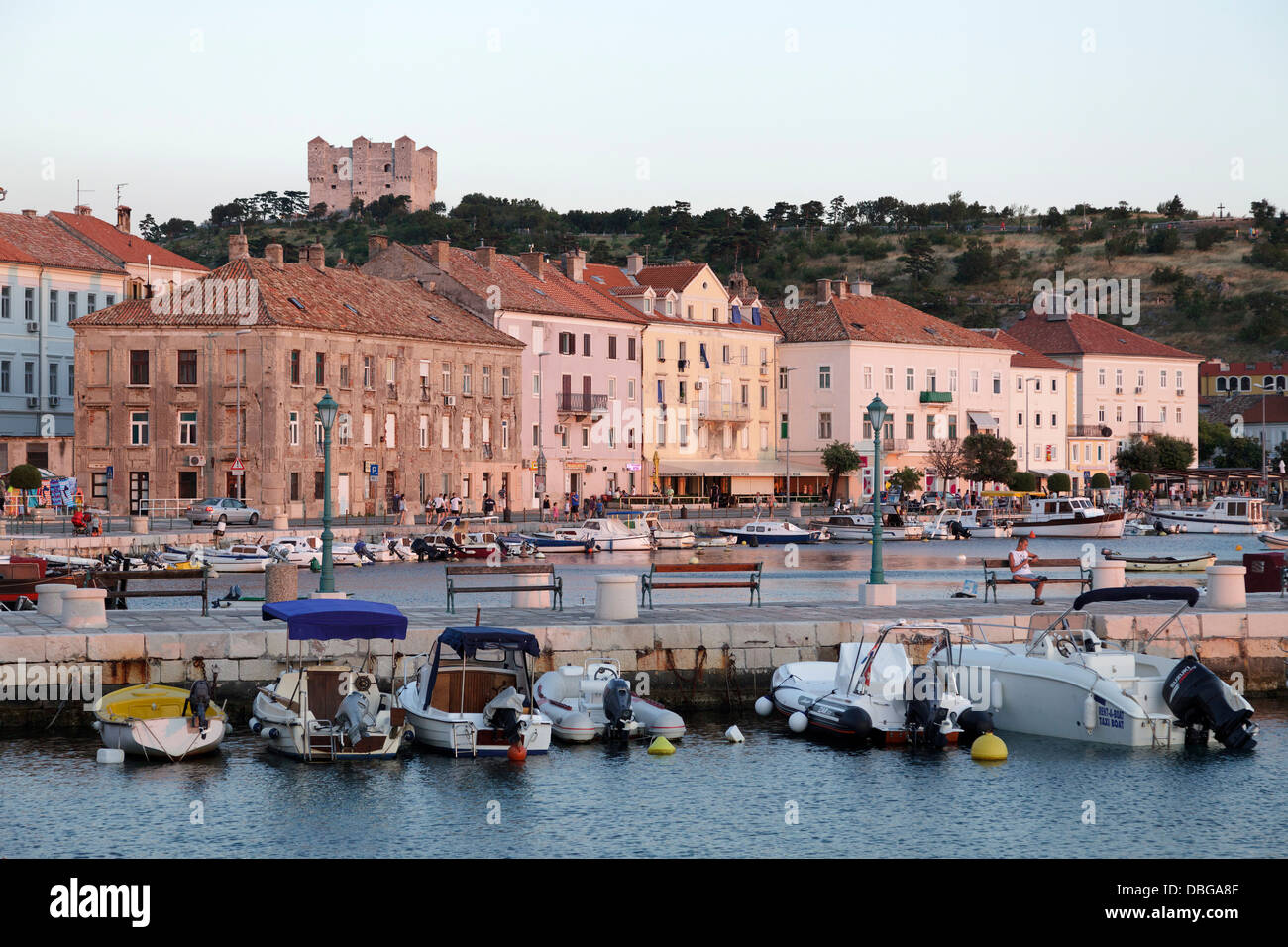 Harbour of Senj in the evening, Kvarner Gulf, Croatia. The film "Red ...