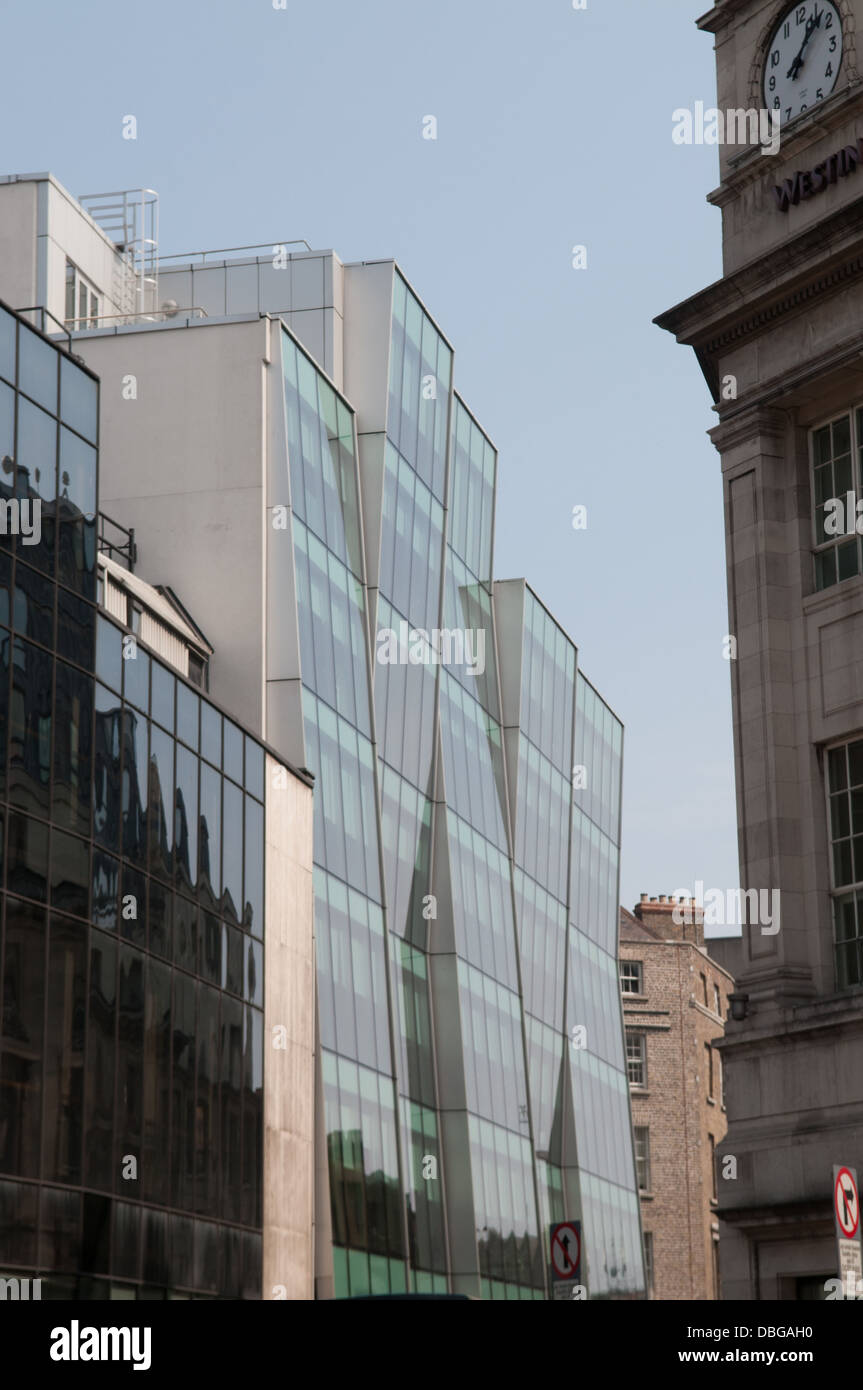 Modern office building in Fleet street, Dublin, Republic of Ireland ...