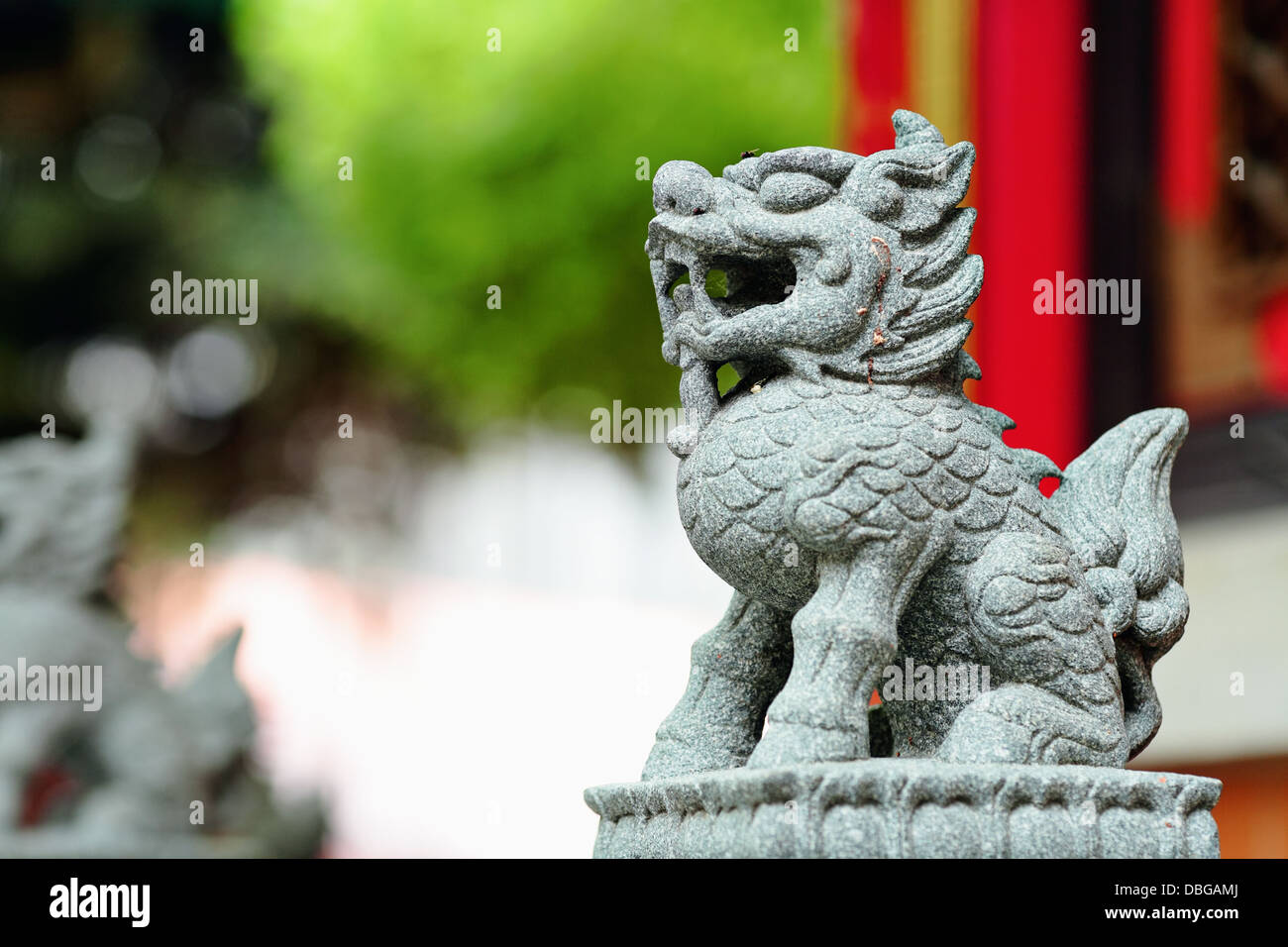Chinese lion statue Stock Photo - Alamy