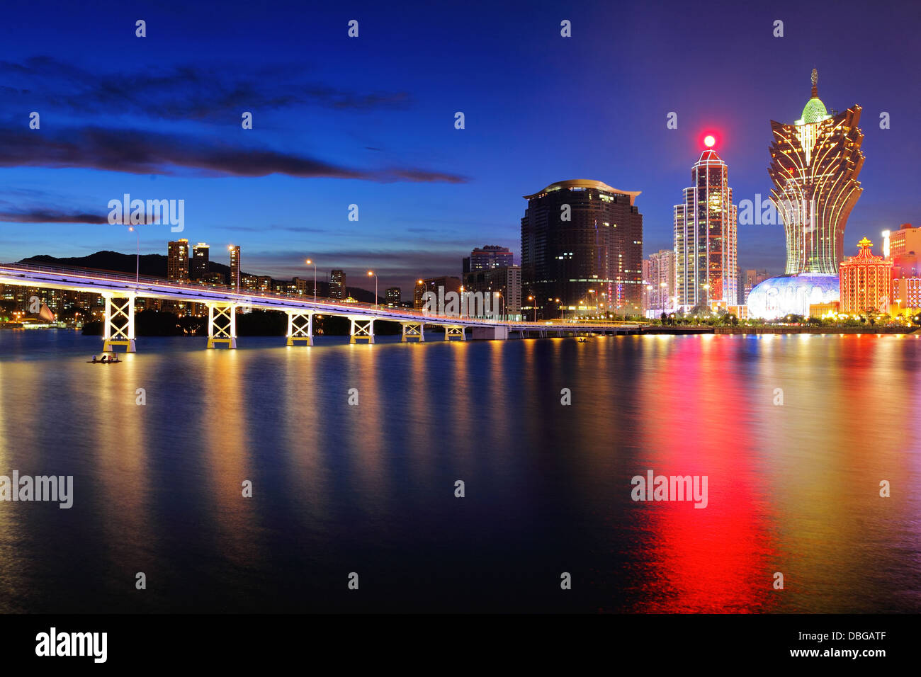 Macau at night Stock Photo - Alamy