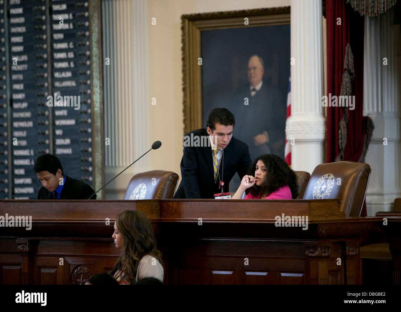 High school students participate in a mock legislative session at the ...