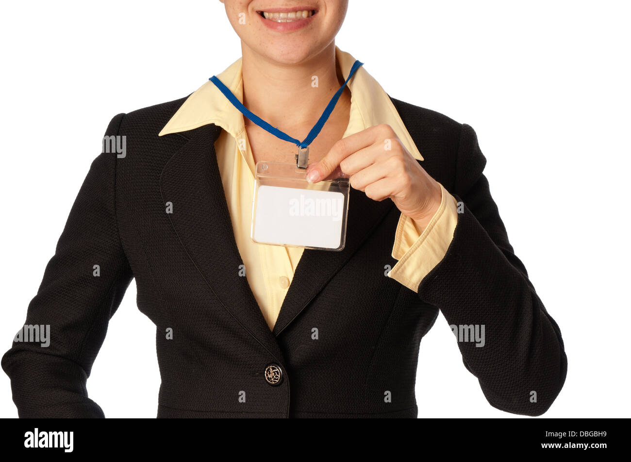 woman showing her badge Stock Photo - Alamy