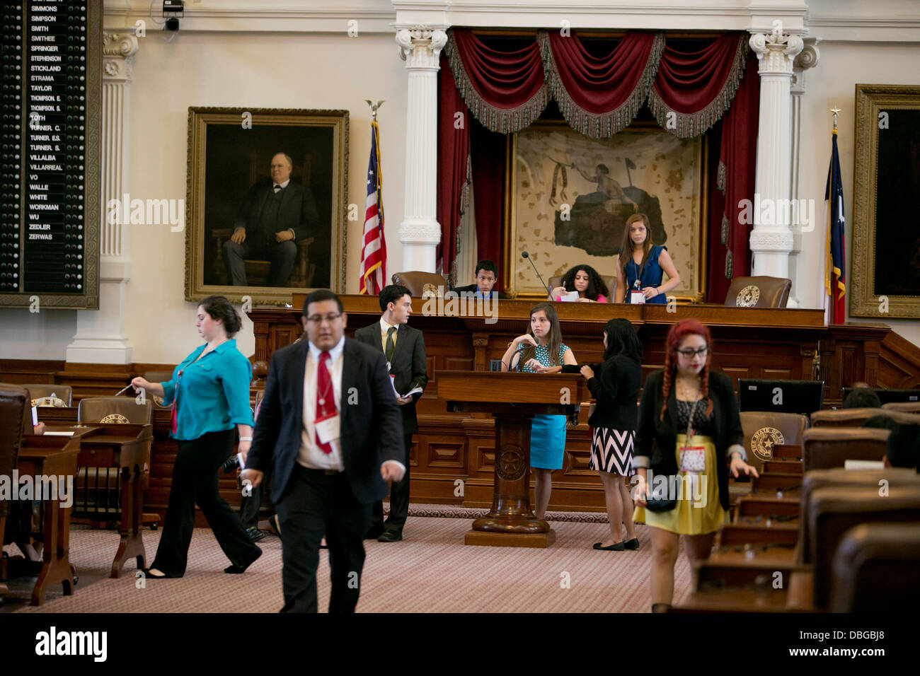 High school students participate in a mock legislative session at the ...