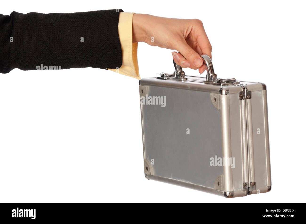 Open metal suitcase Cut Out Stock Images & Pictures - Alamy