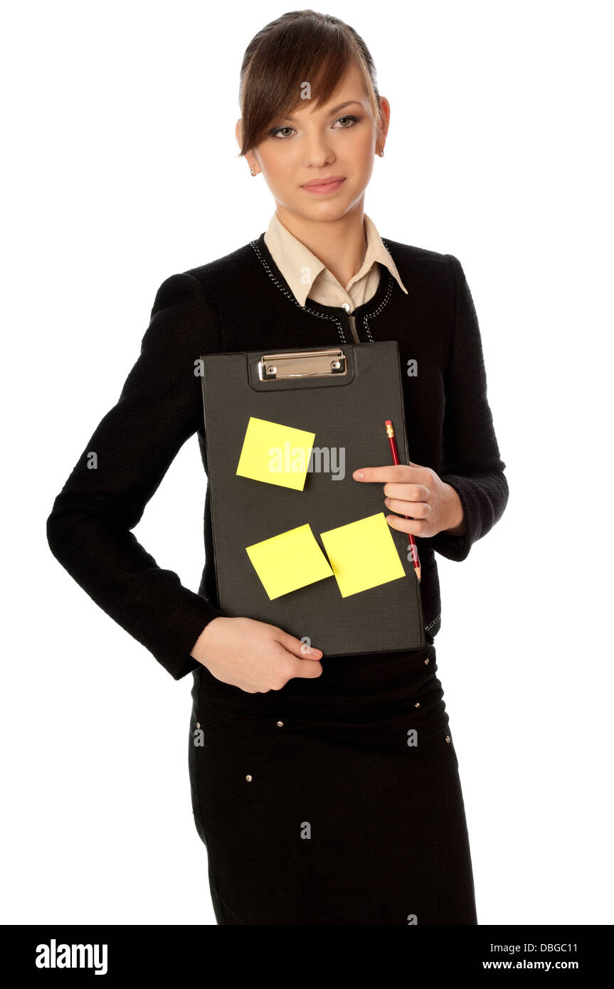 officer with document case and stickers Stock Photo - Alamy