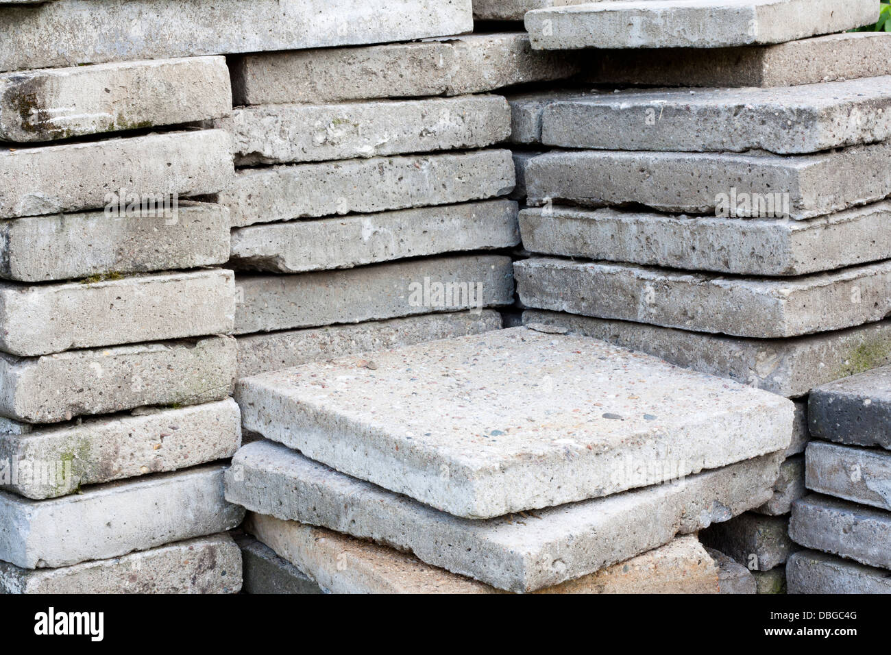 Pile of paving slabs background concept Stock Photo - Alamy