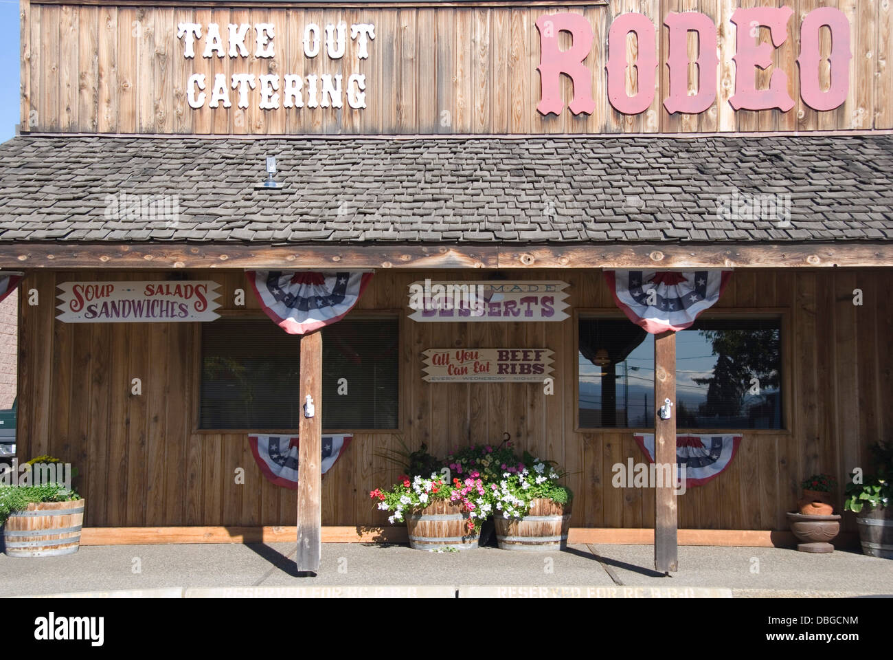 Wooden front porch of the western style shack building housing the ...