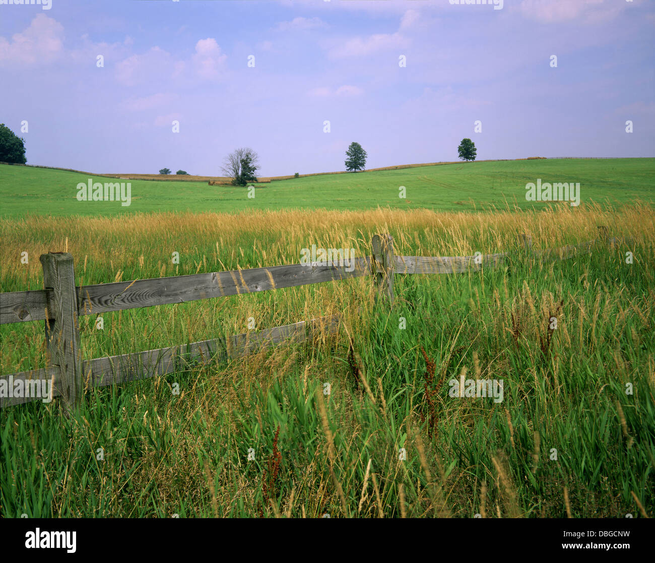 Fence, Farm And Field Near Philadelphia Pennsylvania, USA Stock Photo ...
