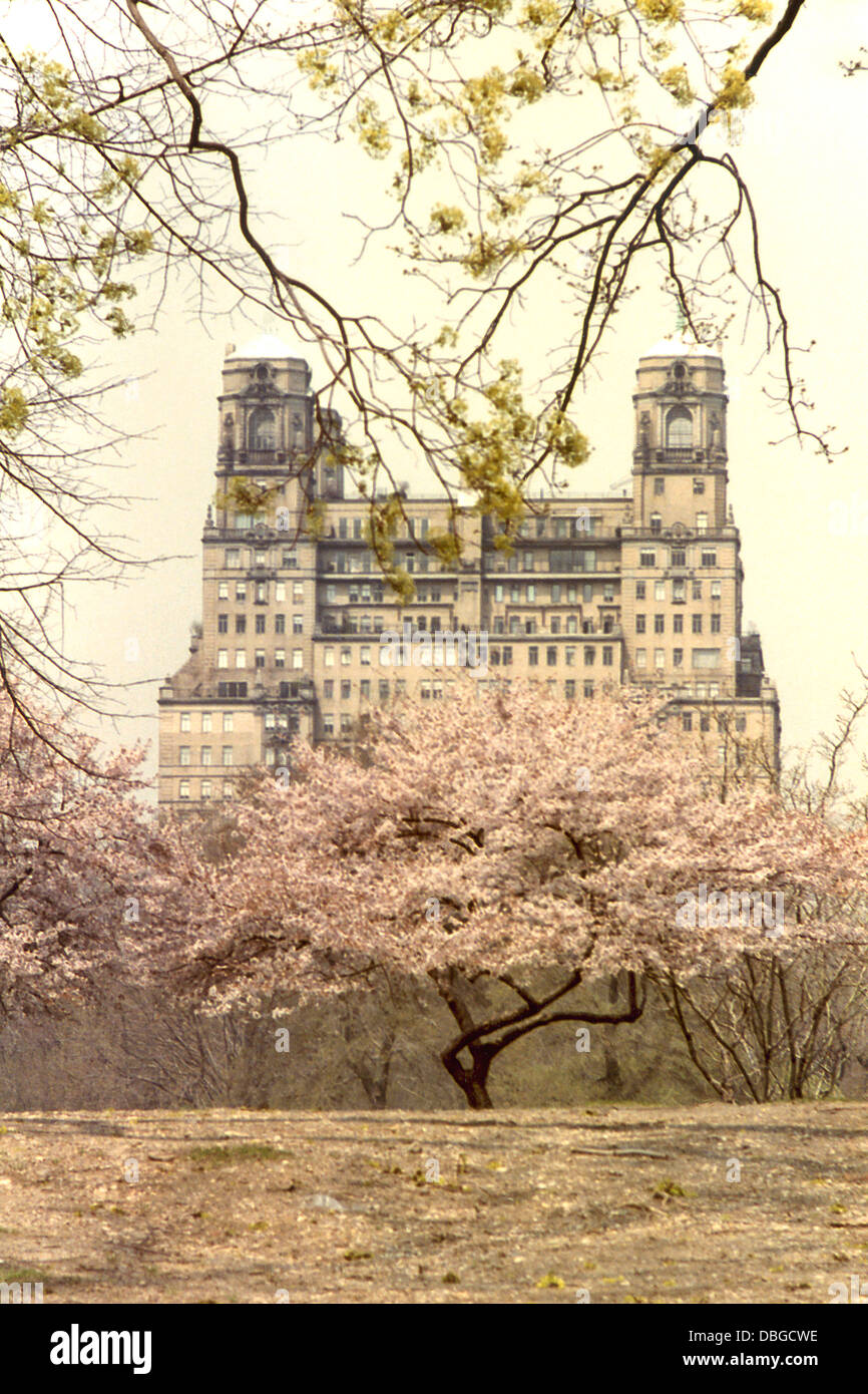 Central Park Building in Spring Stock Photo - Alamy