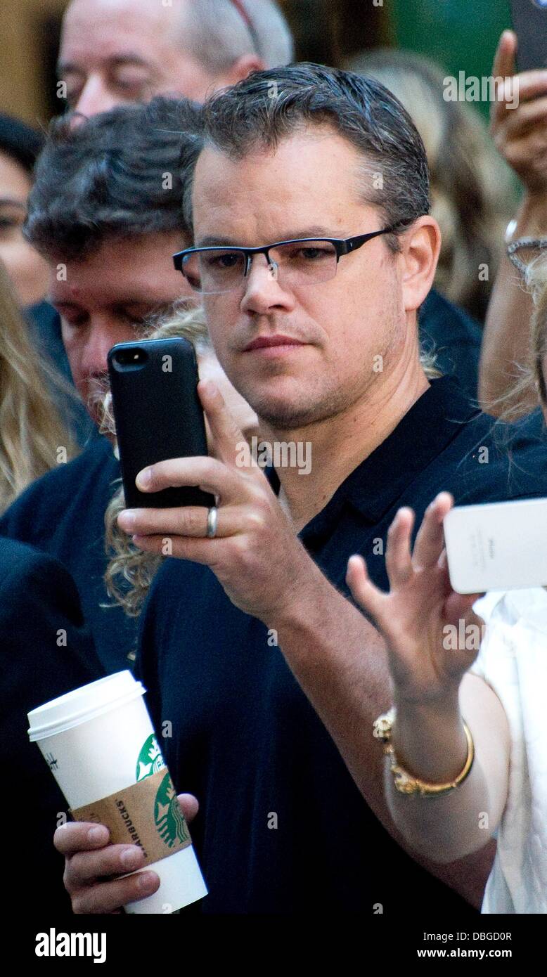New York, NY. 30th July, 2013. Matt Damon at talk show appearance for ...