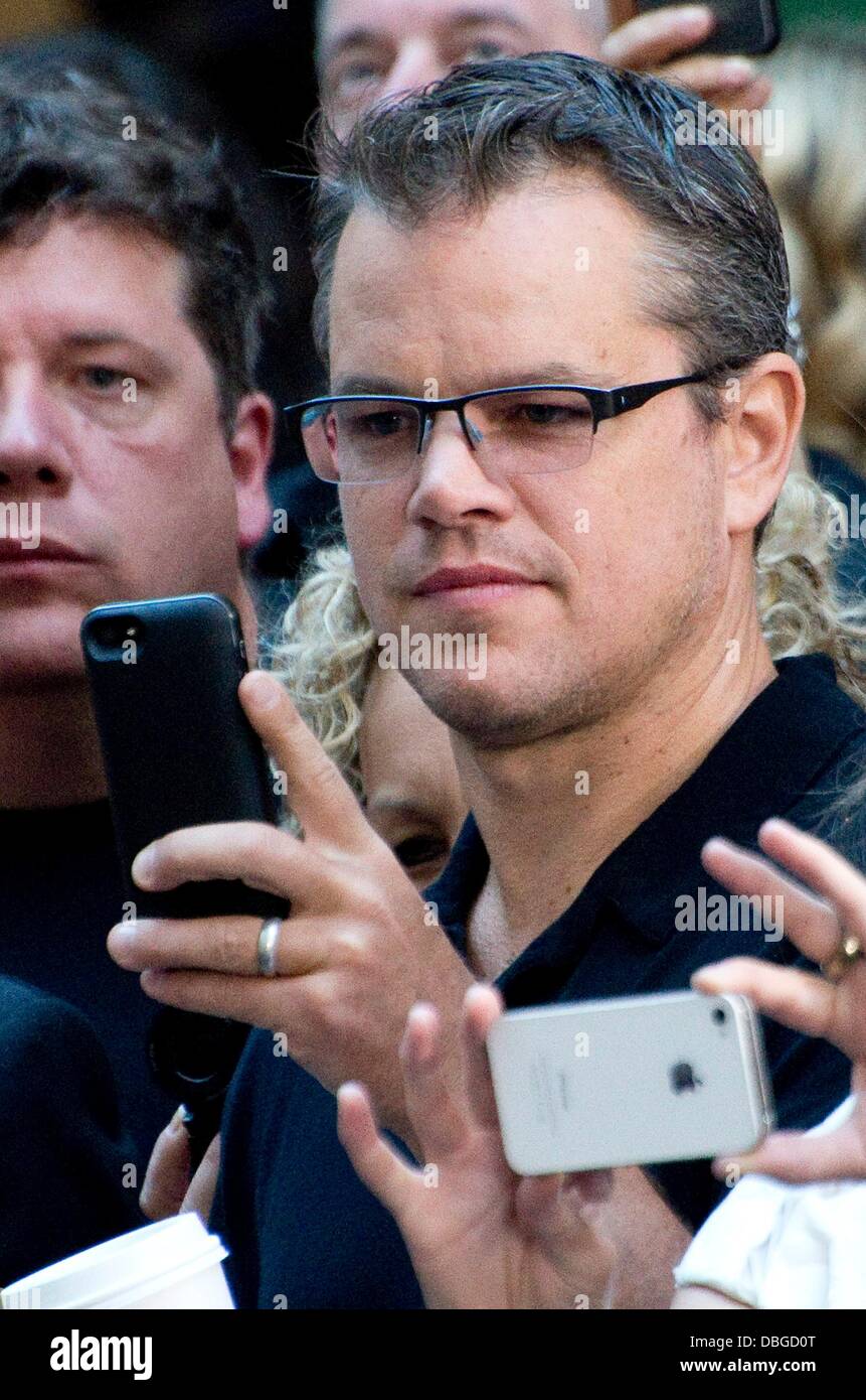 New York, NY. 30th July, 2013. Matt Damon at talk show appearance for ...