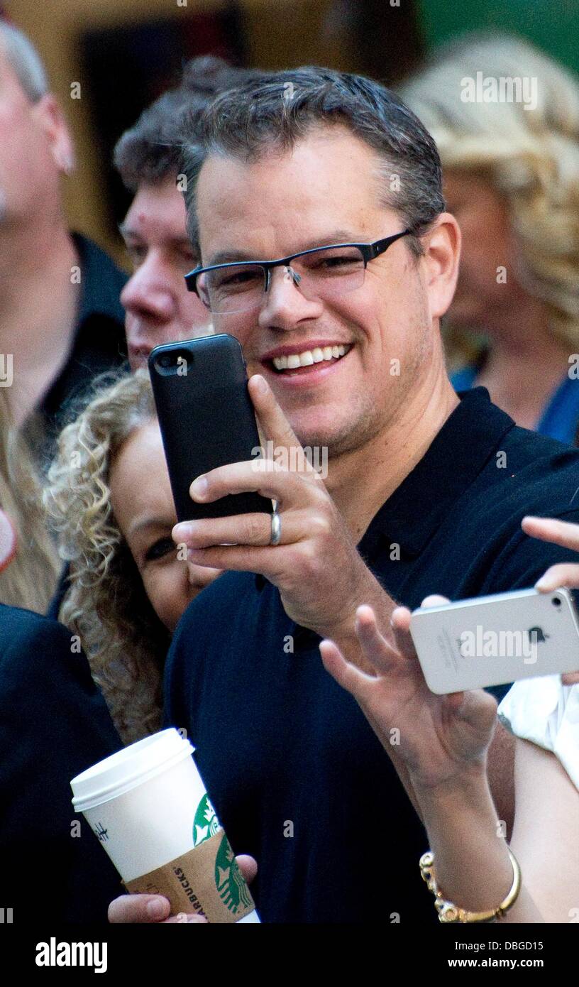 New York, NY. 30th July, 2013. Matt Damon at talk show appearance for ...