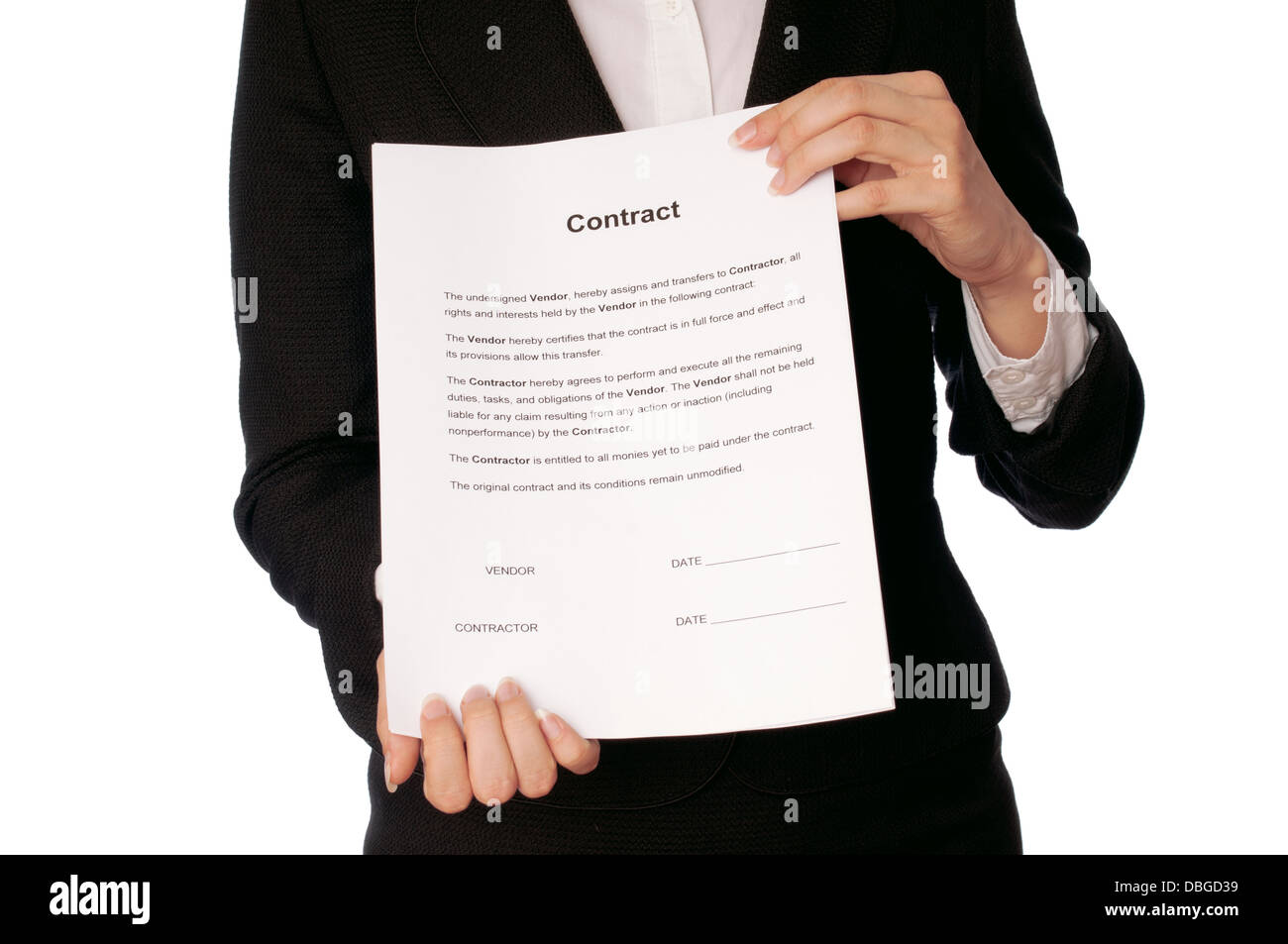 Features of contract Stock Photo - Alamy