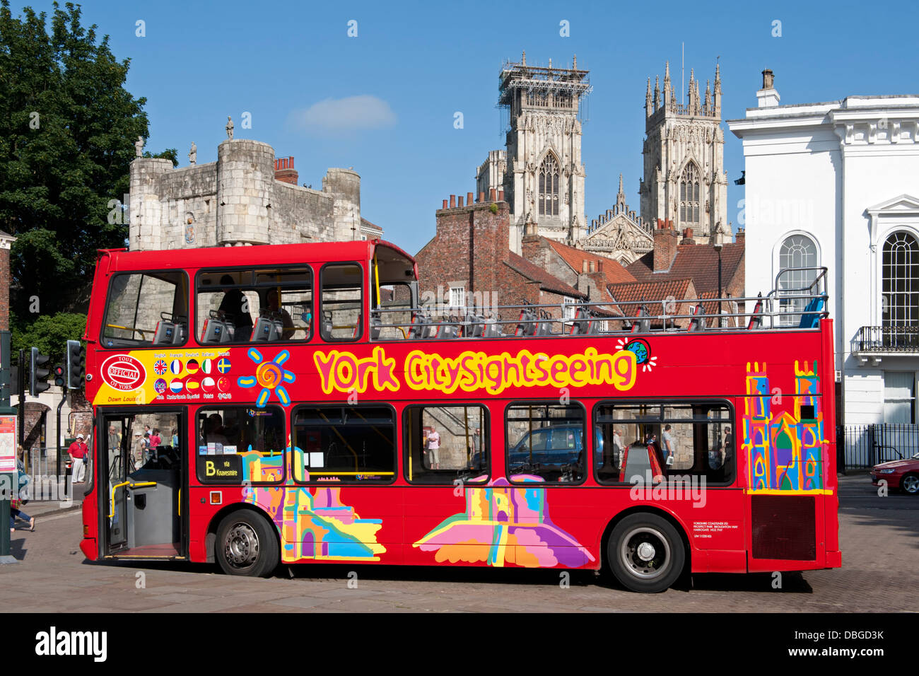 York City sightseeing bus in York City. UK Stock Photo - Alamy