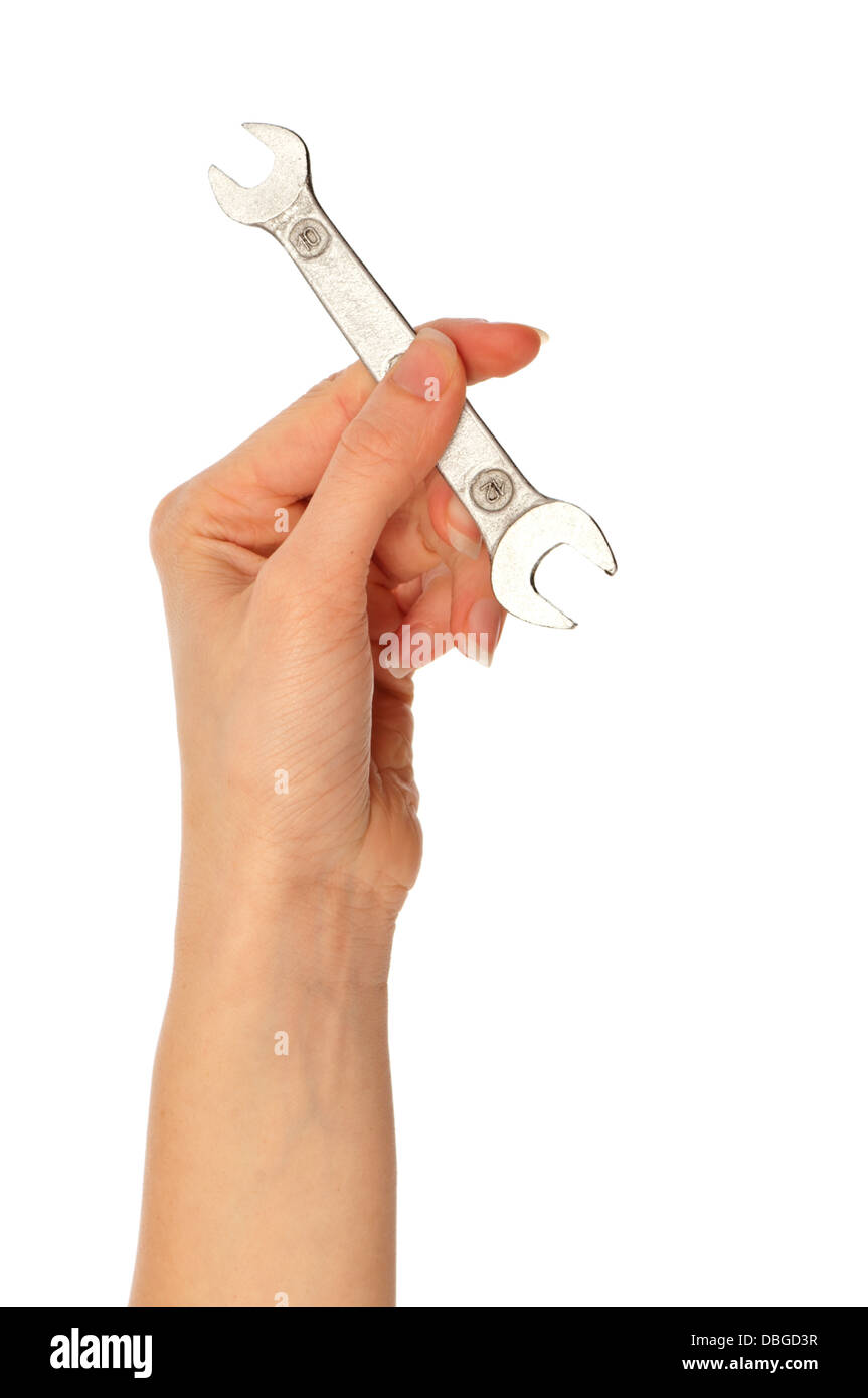 Hand Holding Broken Spanner Cut Out Stock Images & Pictures - Alamy