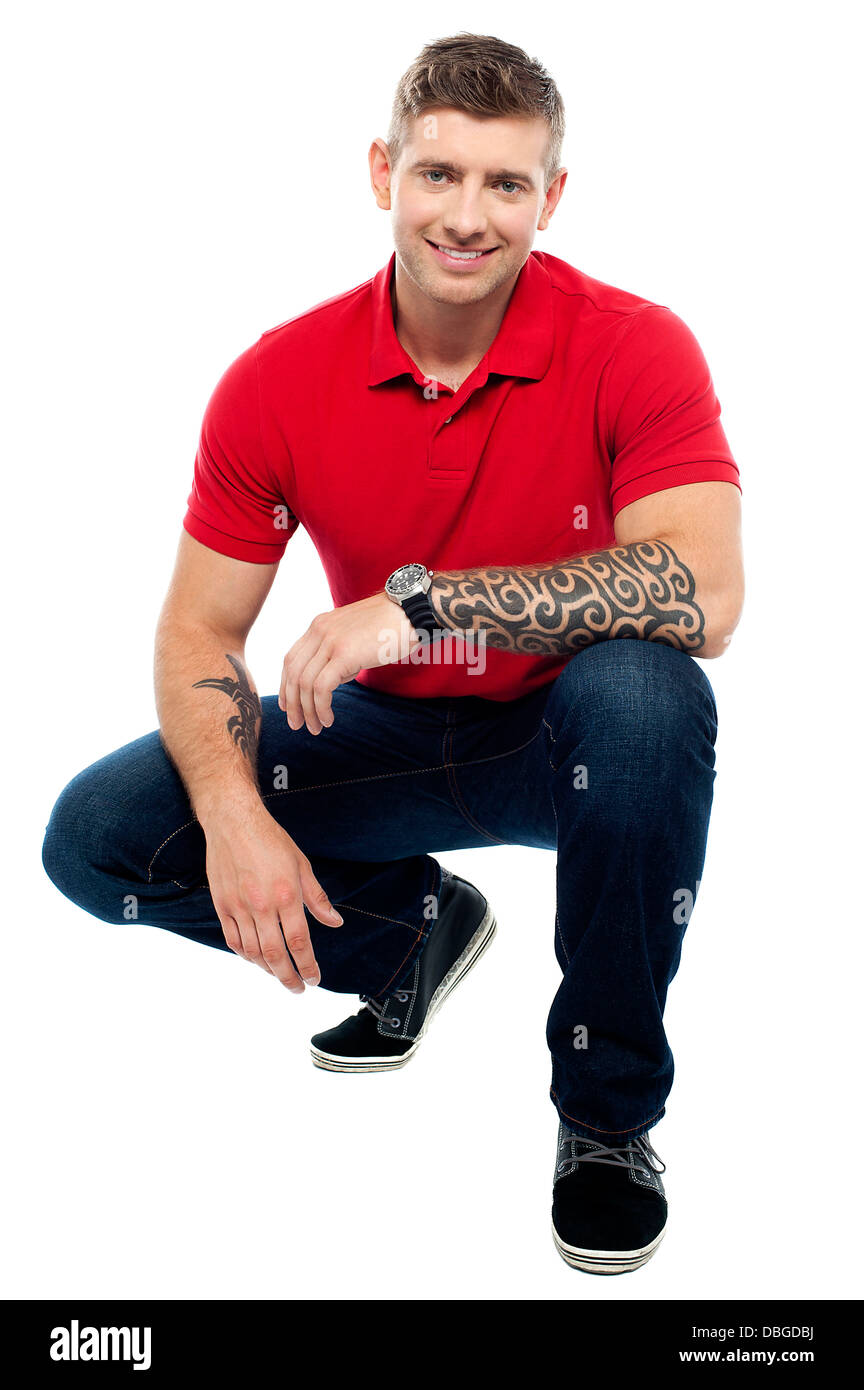 Painting of man sitting Cut Out Stock Images & Pictures - Alamy