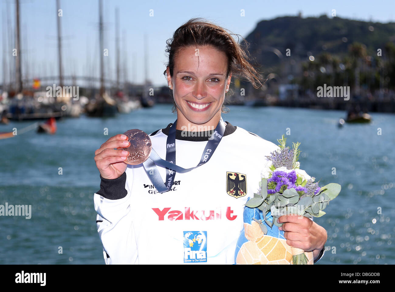 Barcelona, Spain. 30th July, 2013. Bronze medal winner Anna Bader of ...