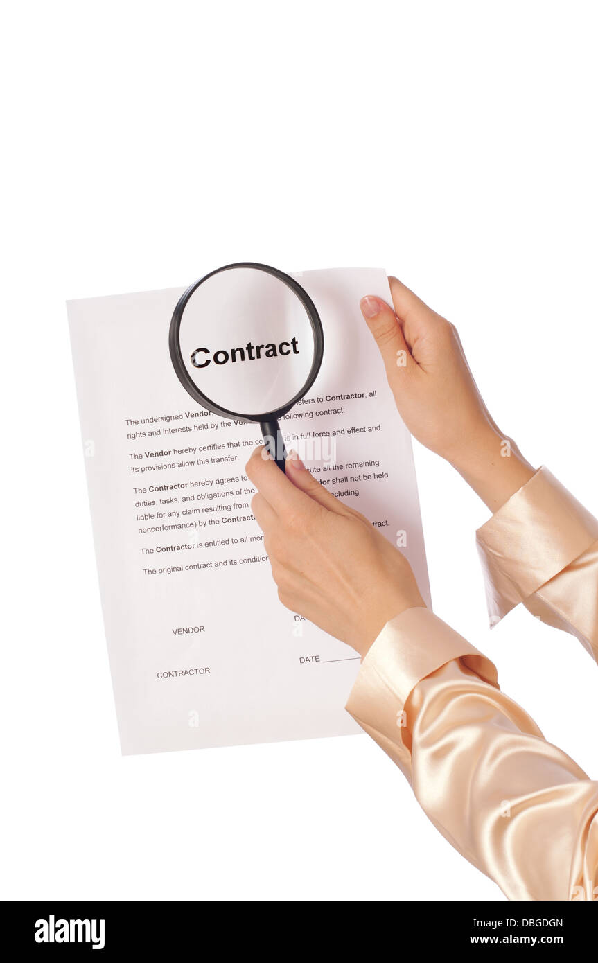 Features of contract Stock Photo - Alamy