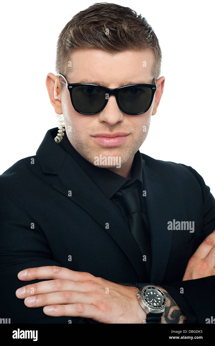 Close up picture of young smart bouncer Stock Photo - Alamy