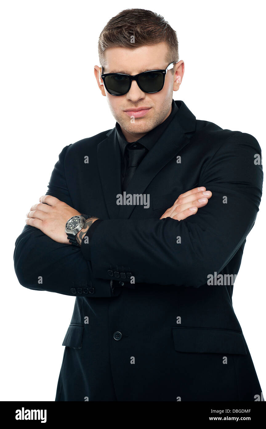 Man suit arms folded white background hi-res stock photography and ...