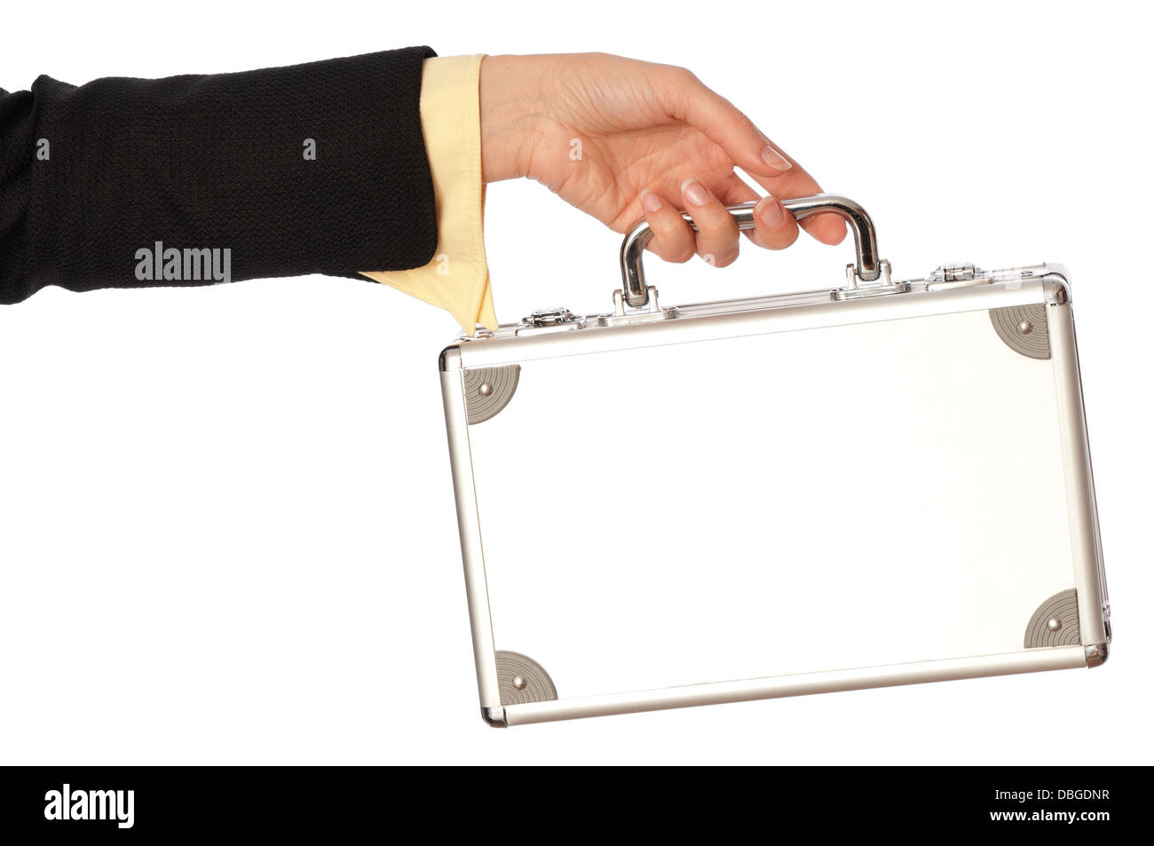 Metal case with contracts and money Stock Photo - Alamy