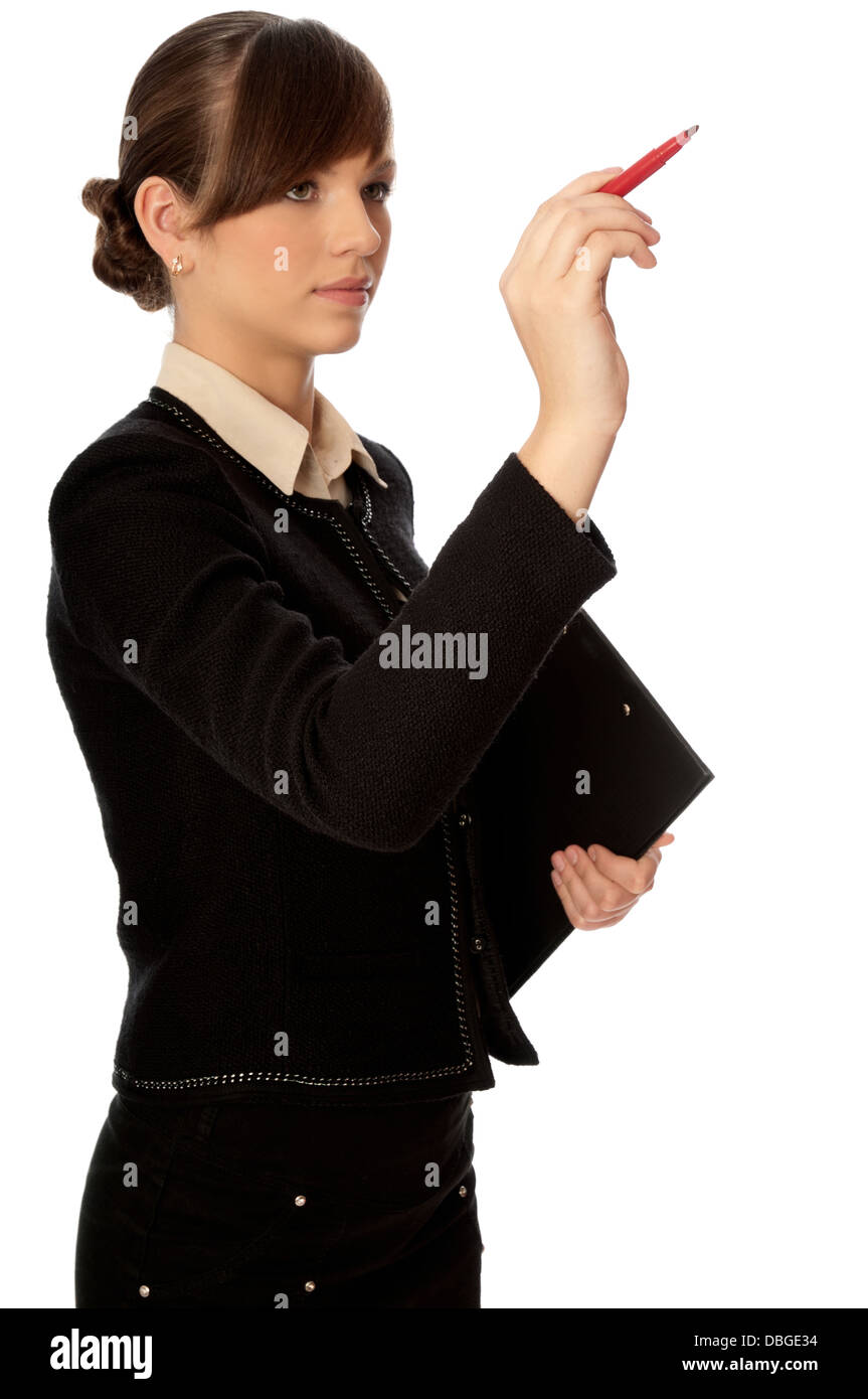 drawing a diagram at presentation Stock Photo - Alamy