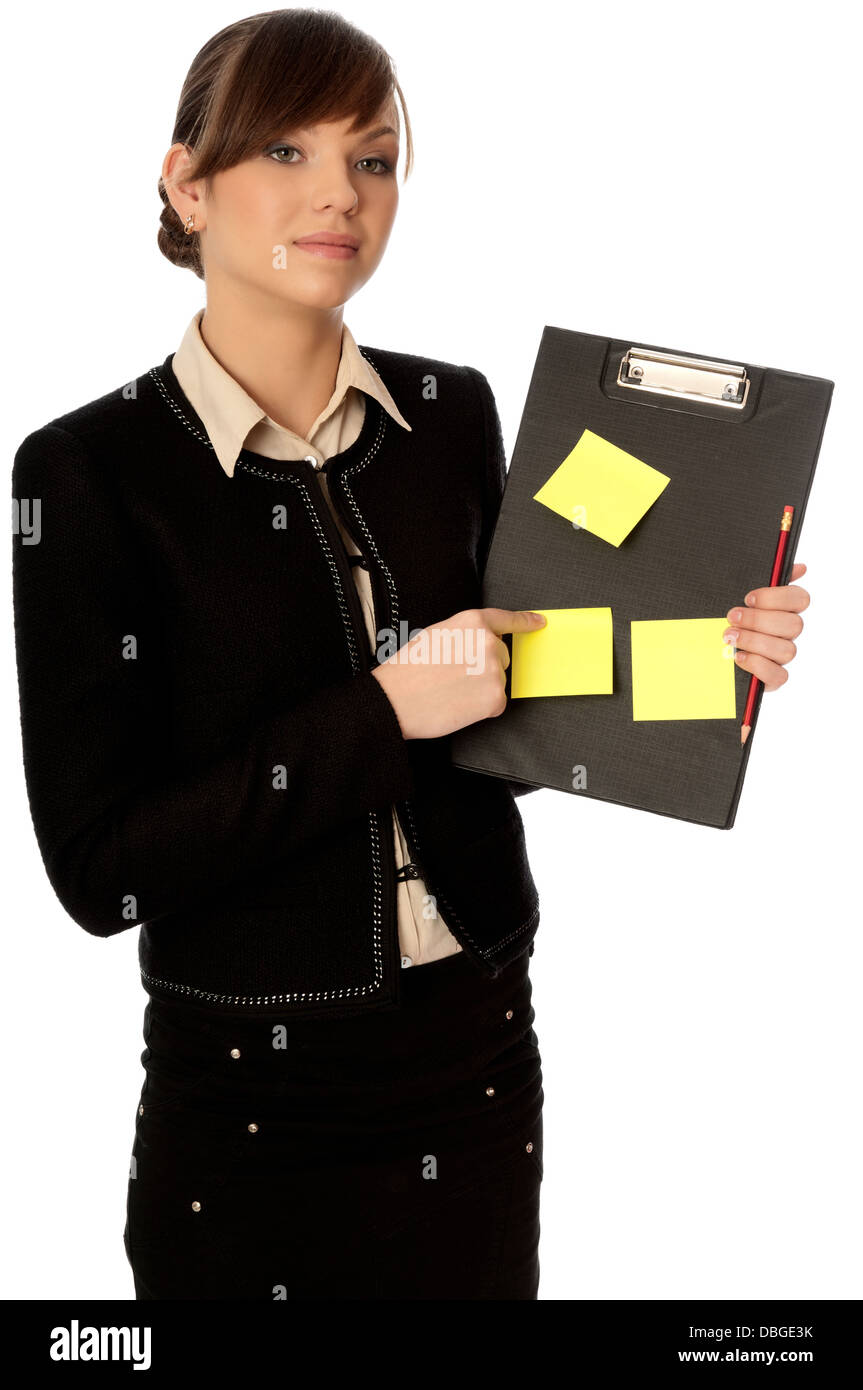 officer with document case and stickers Stock Photo - Alamy