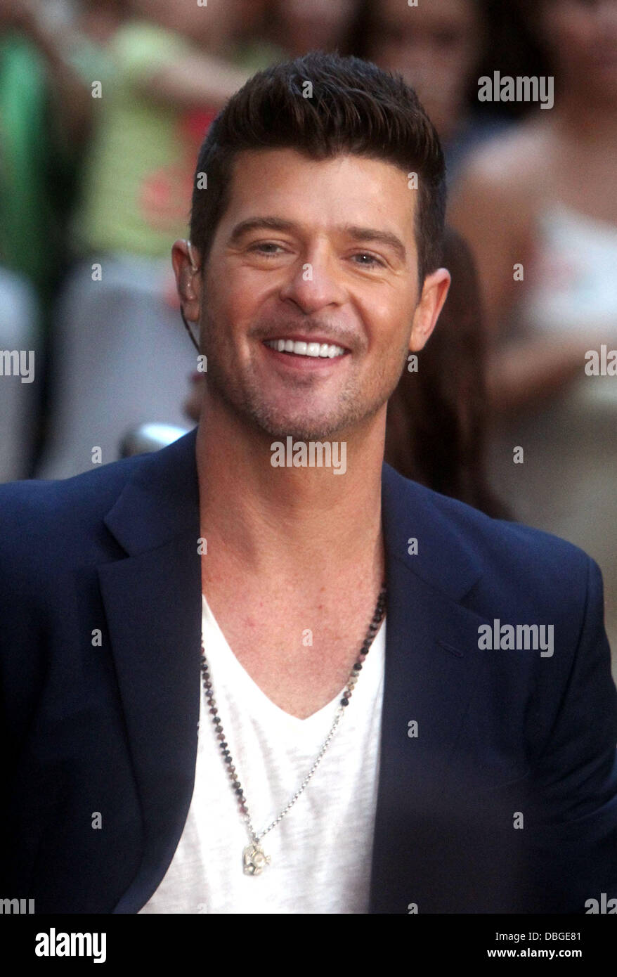 New York, New York, USA. 30th July, 2013. Singer ROBIN THICKE performs ...