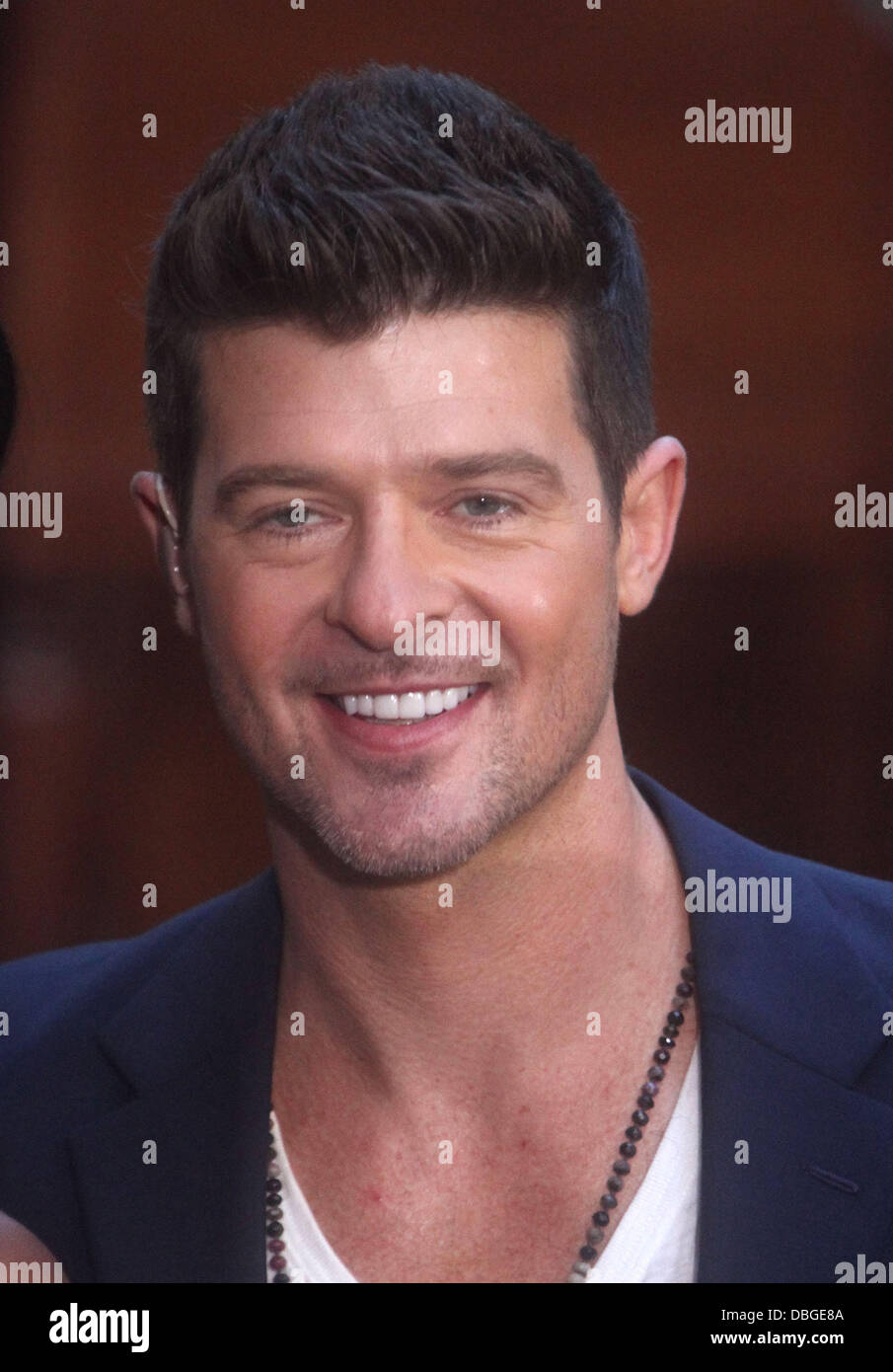 New York, New York, USA. 30th July, 2013. Singer ROBIN THICKE performs ...