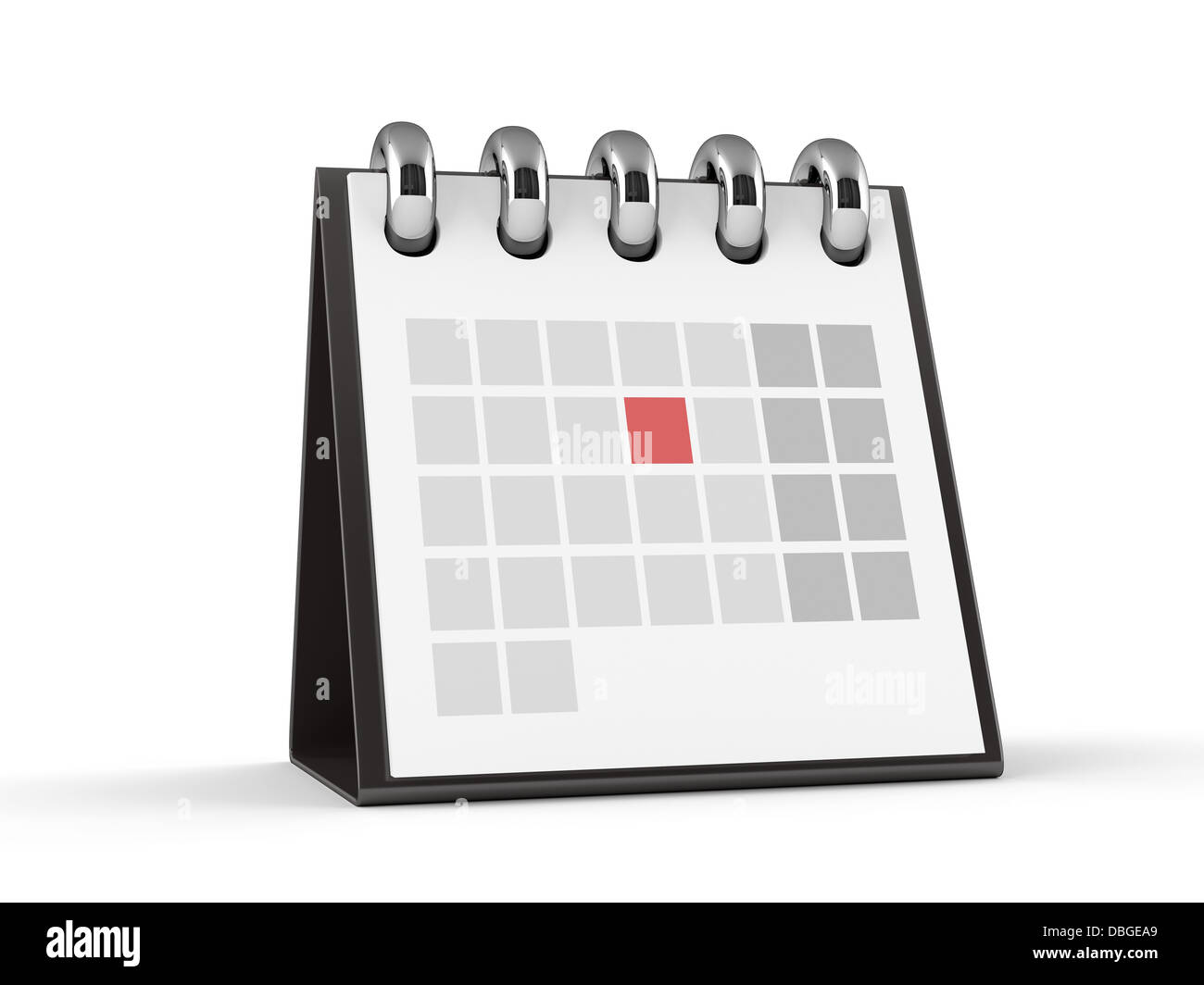 3D Calendar (Red Event) - Isolated on White Background Stock Photo - Alamy