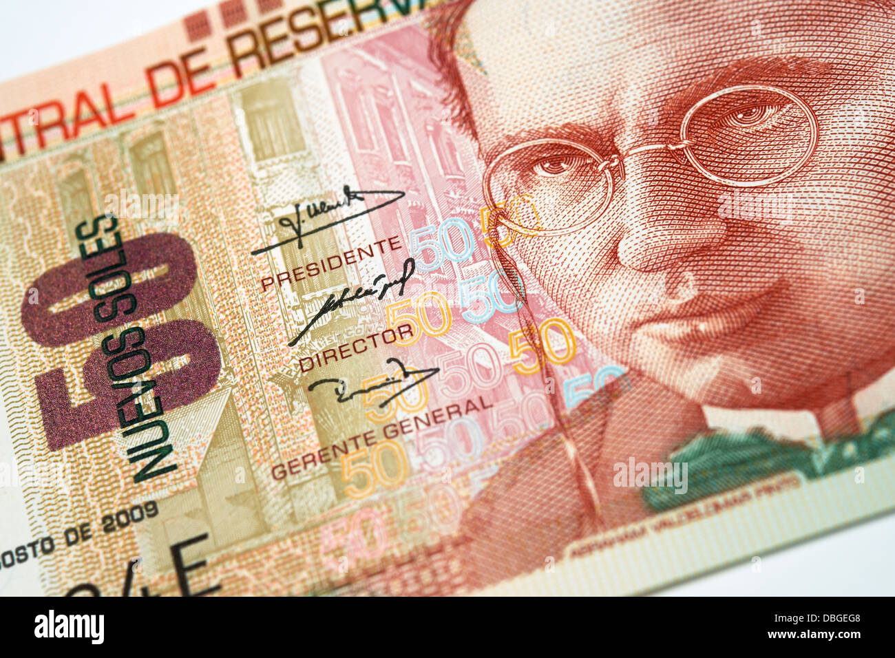 Peruvian paper notes, Nuevos Soles currency from Peru Stock Photo - Alamy