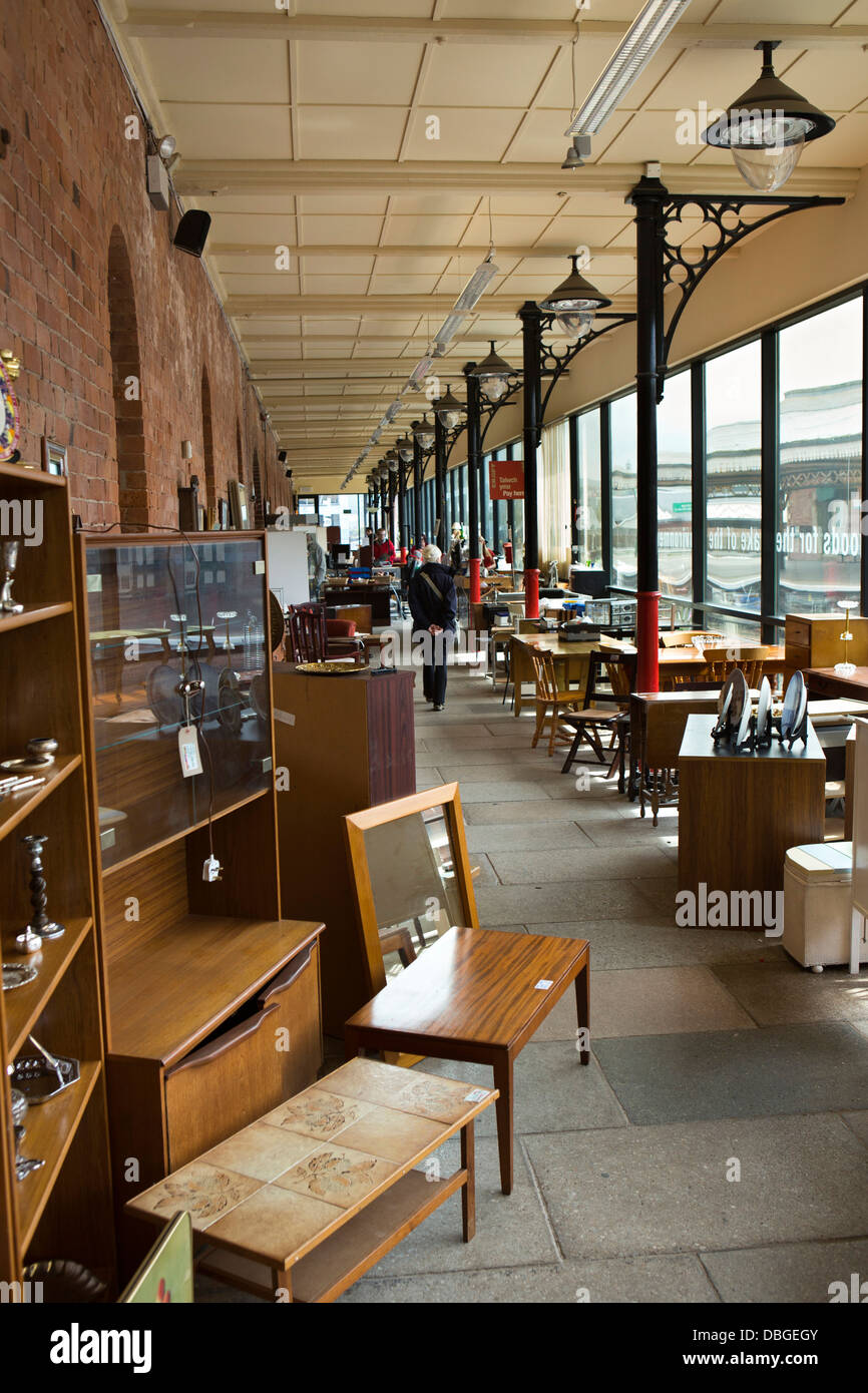 UK, Wales, Ceredigion, Aberystwyth, Railway Station, Craft recyling ...