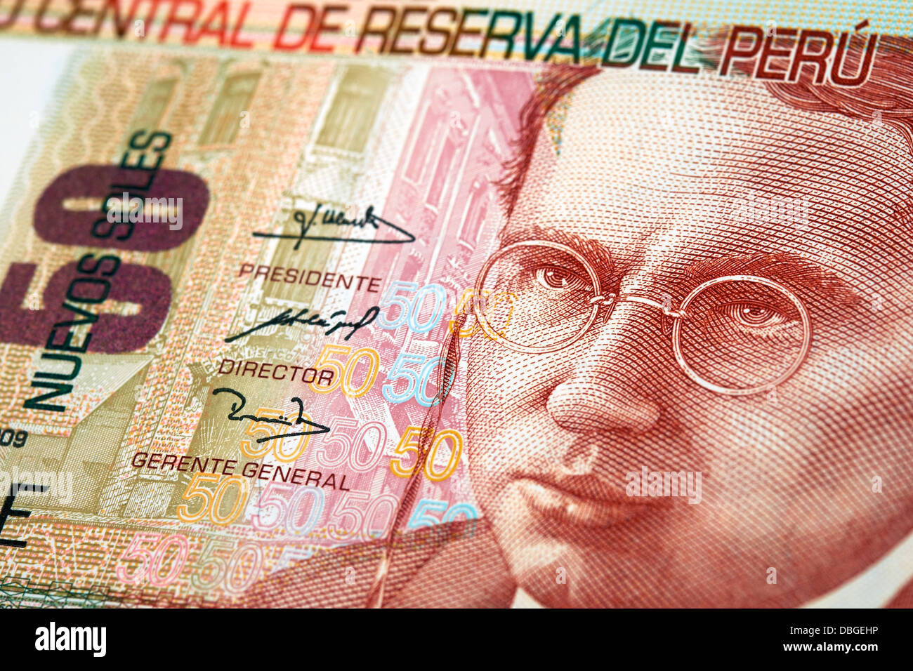 Peruvian paper notes, Nuevos Soles currency from Peru Stock Photo - Alamy