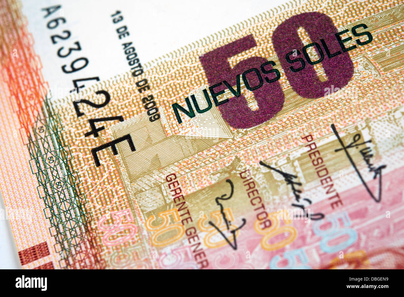 Peruvian paper notes, Nuevos Soles currency from Peru Stock Photo - Alamy