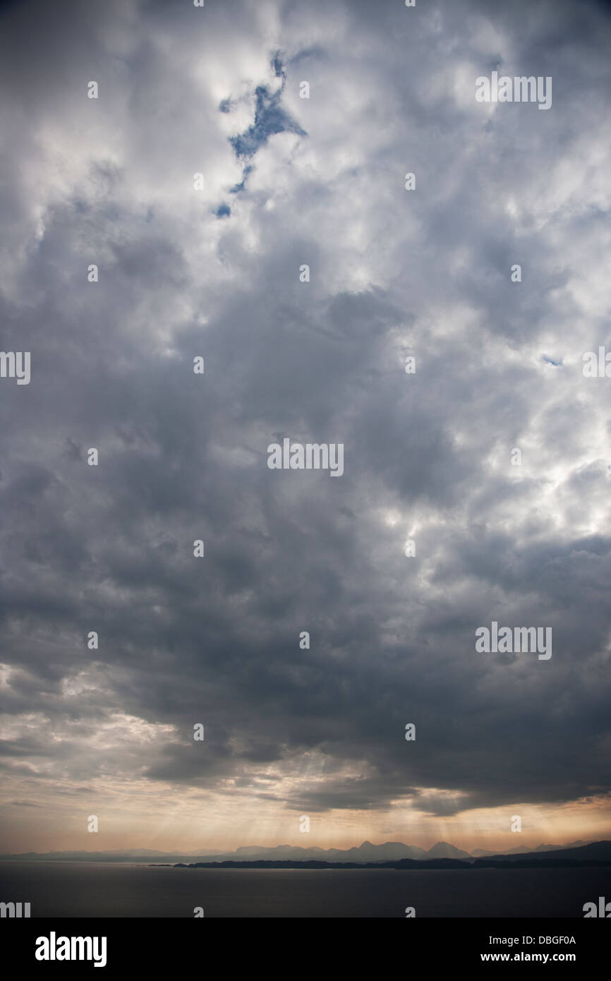Torridon and Applecross hills with Rona and Raasay islands in ...