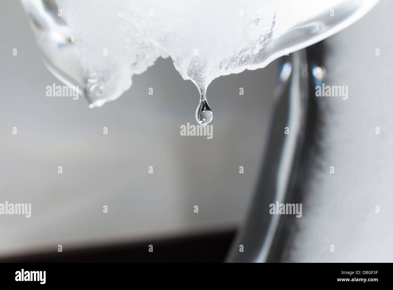 Dew Drop from Ice Melted Stock Photo - Alamy