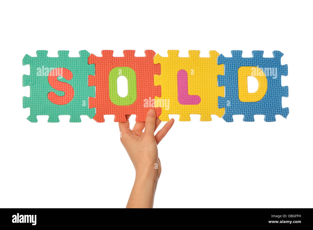 Sold text hi-res stock photography and images - Alamy